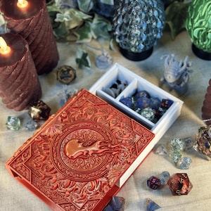 The Enchanted Tome of Fire Magic - Dnd Dstorage Book & Dice Tray - Etsy
