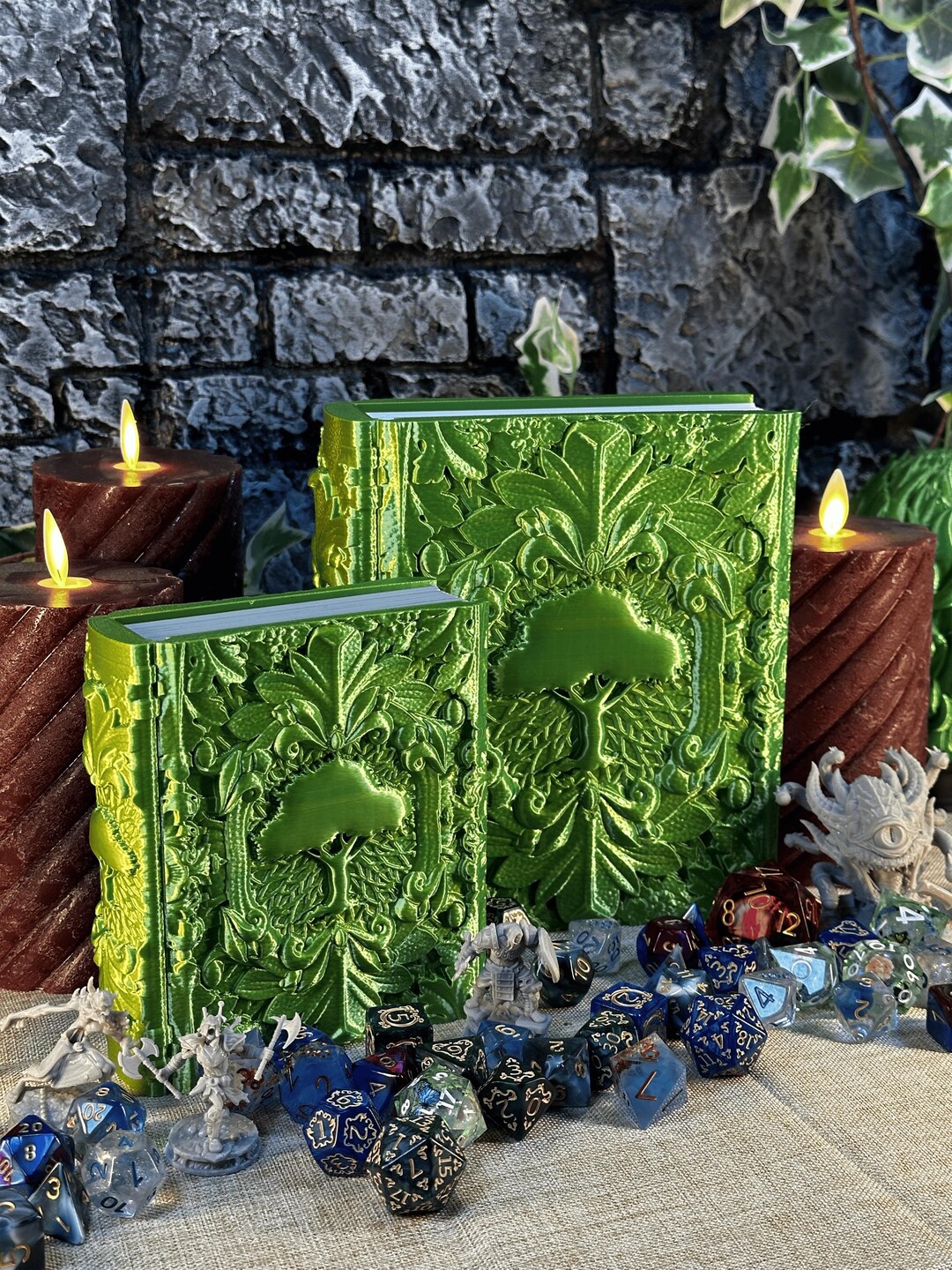 The Enchanted Tome of Nature - Dnd Storage Book & Dice Tray - Etsy