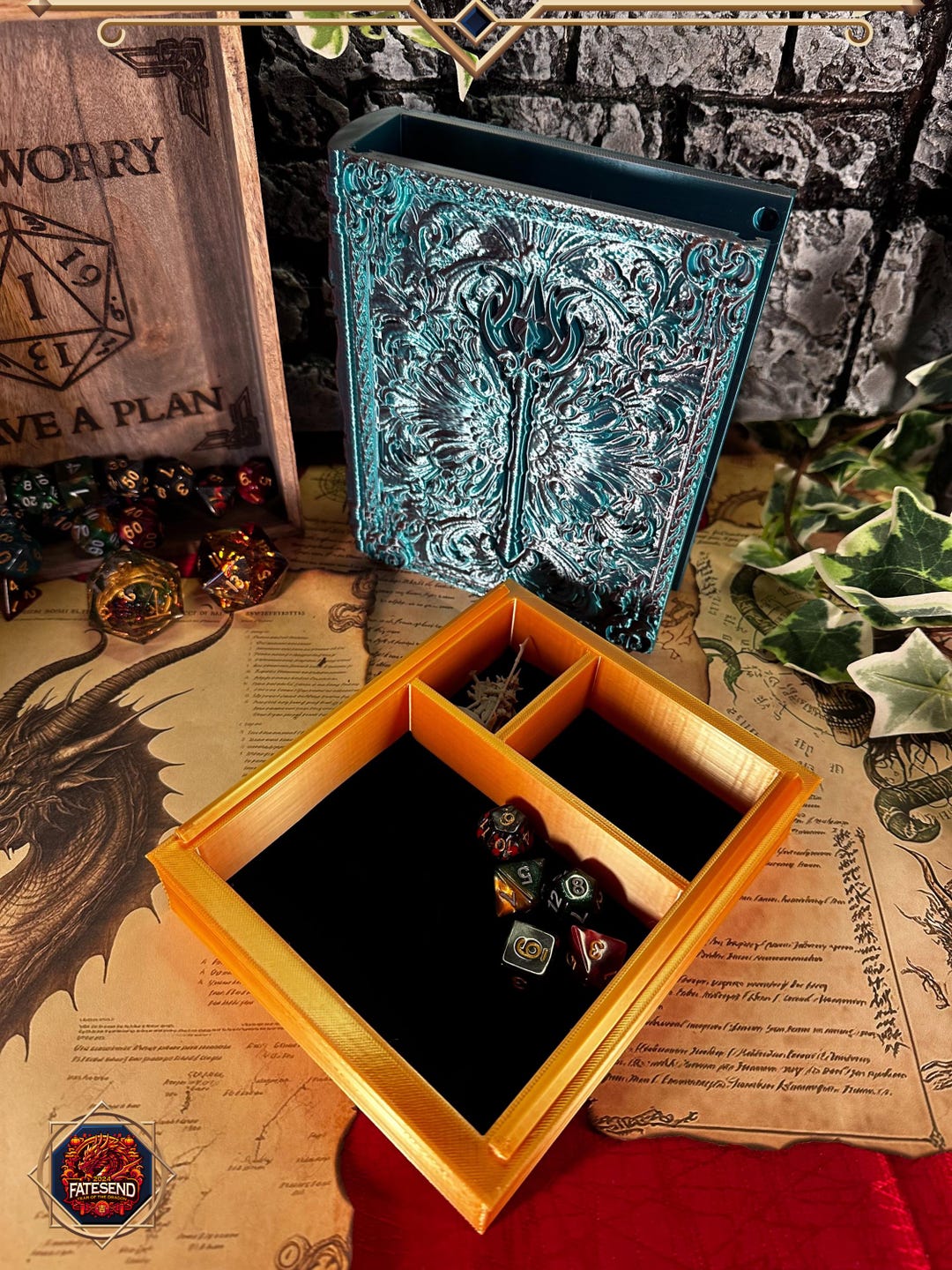 The Enchanted Tome of Sorcery Dnd Dice tray and Miniature Storage - Etsy