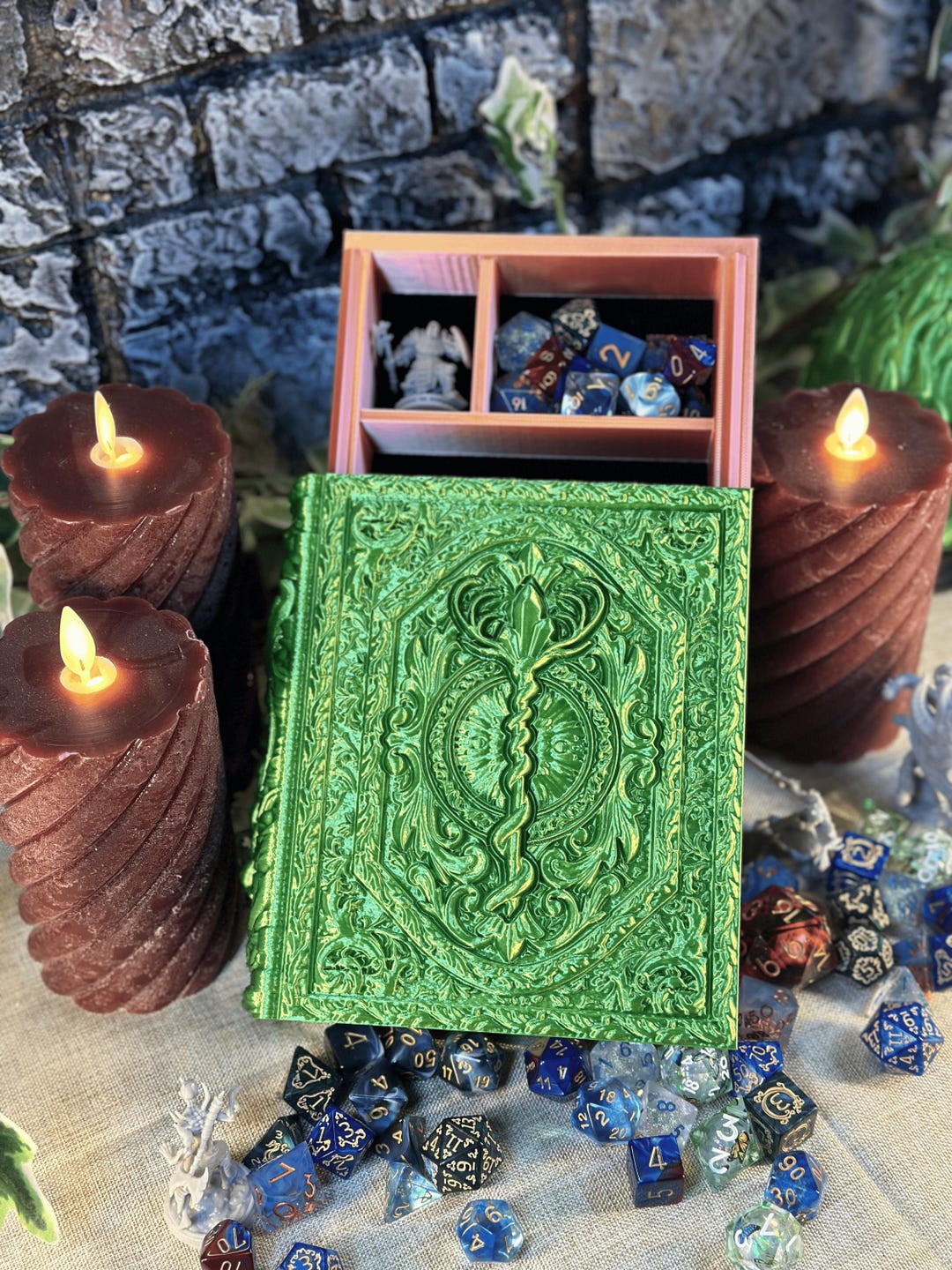 The Enchanted Tome of Druid Magic - Dnd Storage Book & Dice Tray - Etsy