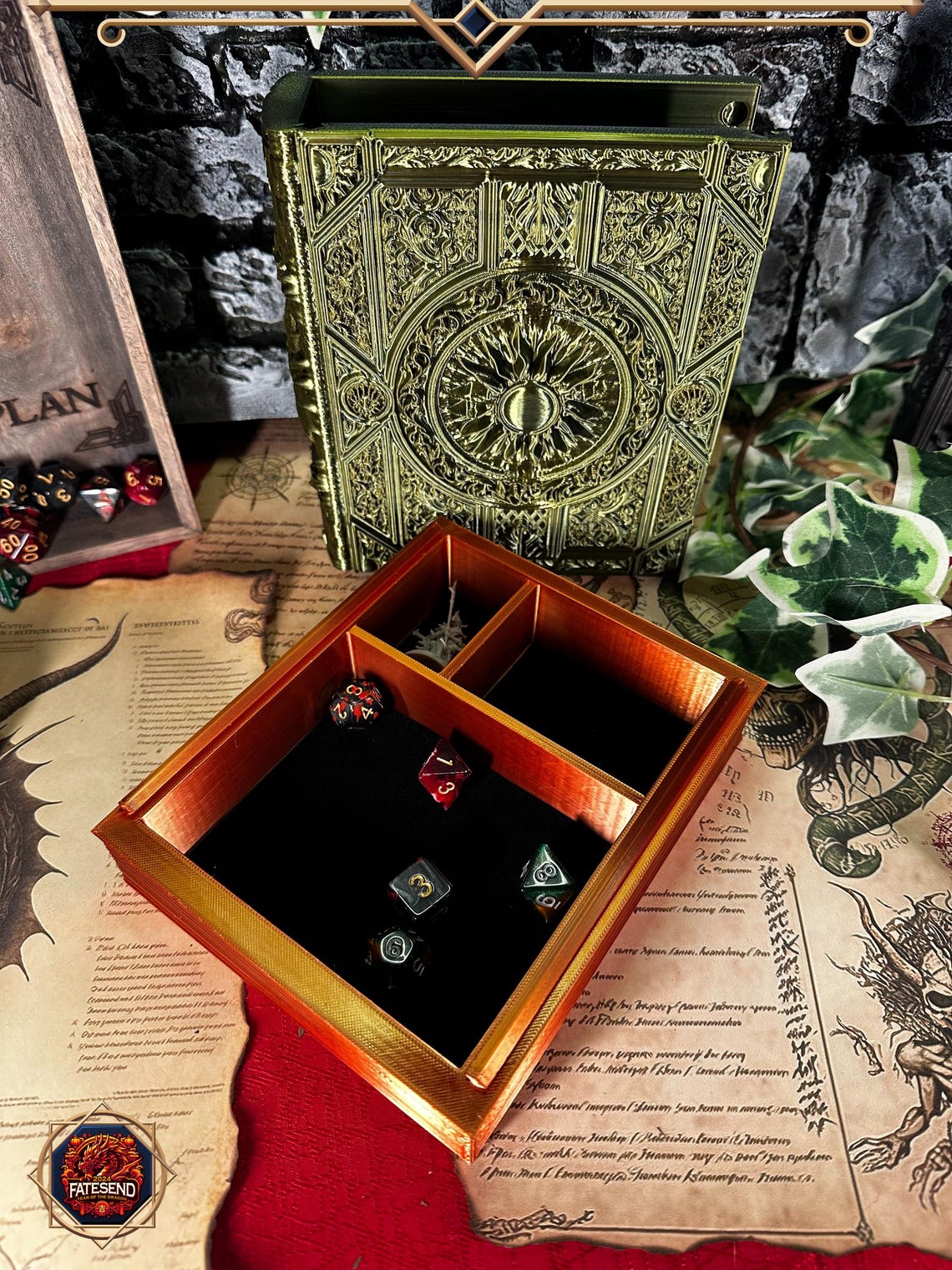 The Enchanted Tome of Light Magic - Dnd Storage Book & Dice Tray - Etsy