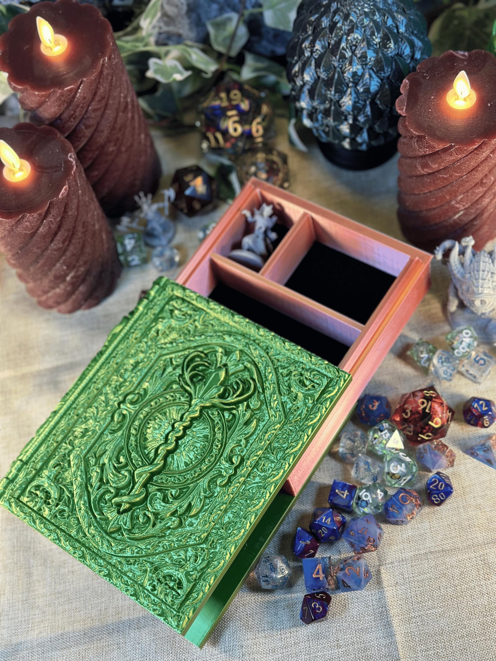 The Enchanted Tome of Druid Magic - Dnd Storage Book & Dice Tray - Etsy