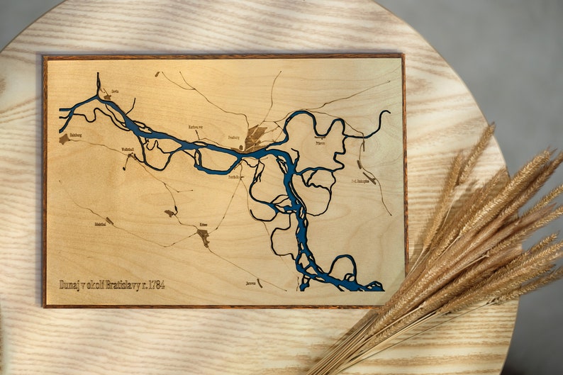 3D Wooden Map of Bratislava Danube in 1784 - Etsy