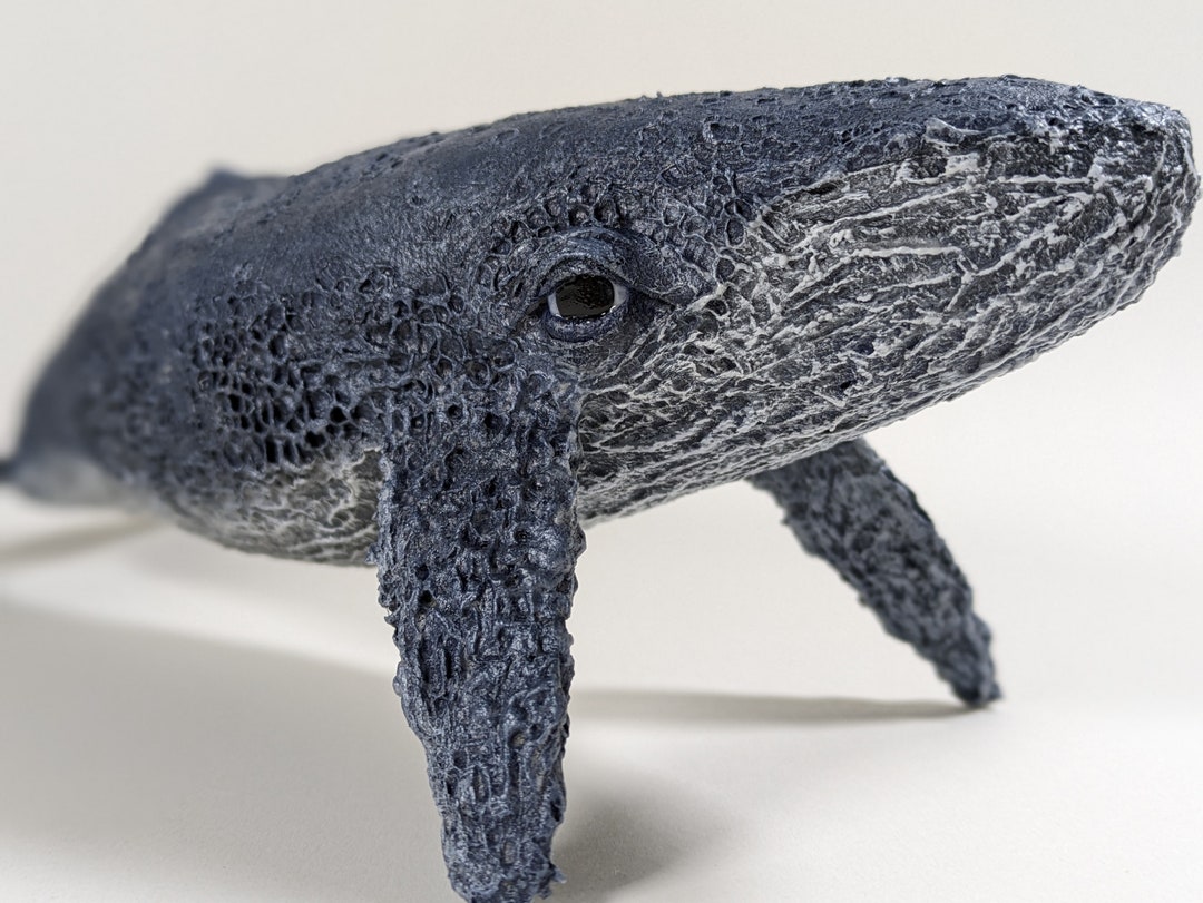 Handcrafted Humpback Whale Paper Mache Figurine for Unique Ocean Decor ...