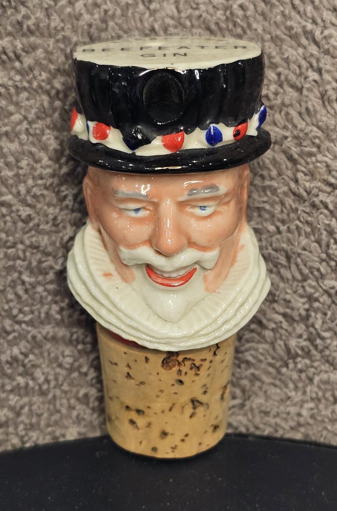 Beefeater Gin Ceramic Bottle Pourer Stopper WADE England Vintage Bottle ...