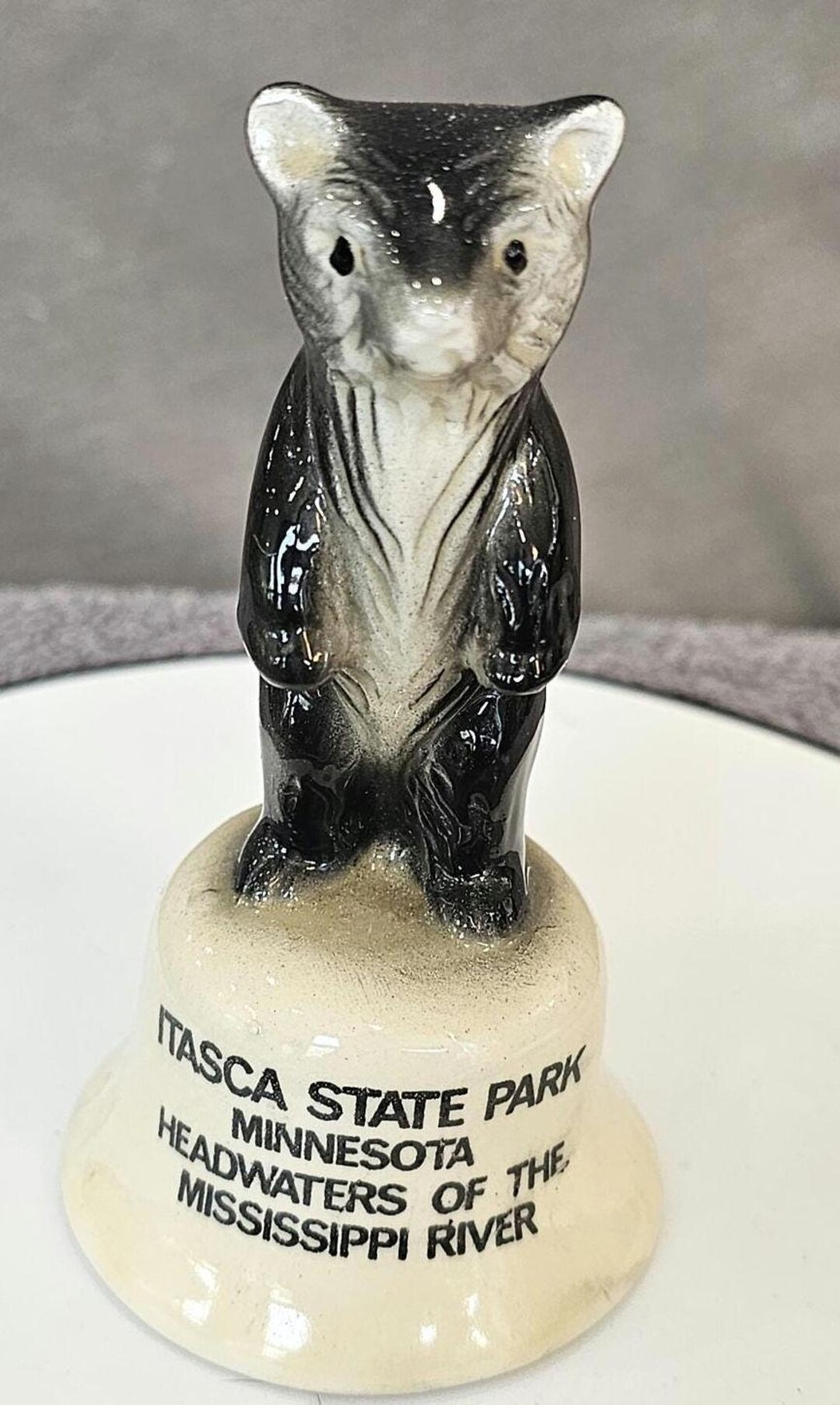 Vintage Ceramic Bear Bell: Itasca State Park Souvenir, Minnesota - Etsy
