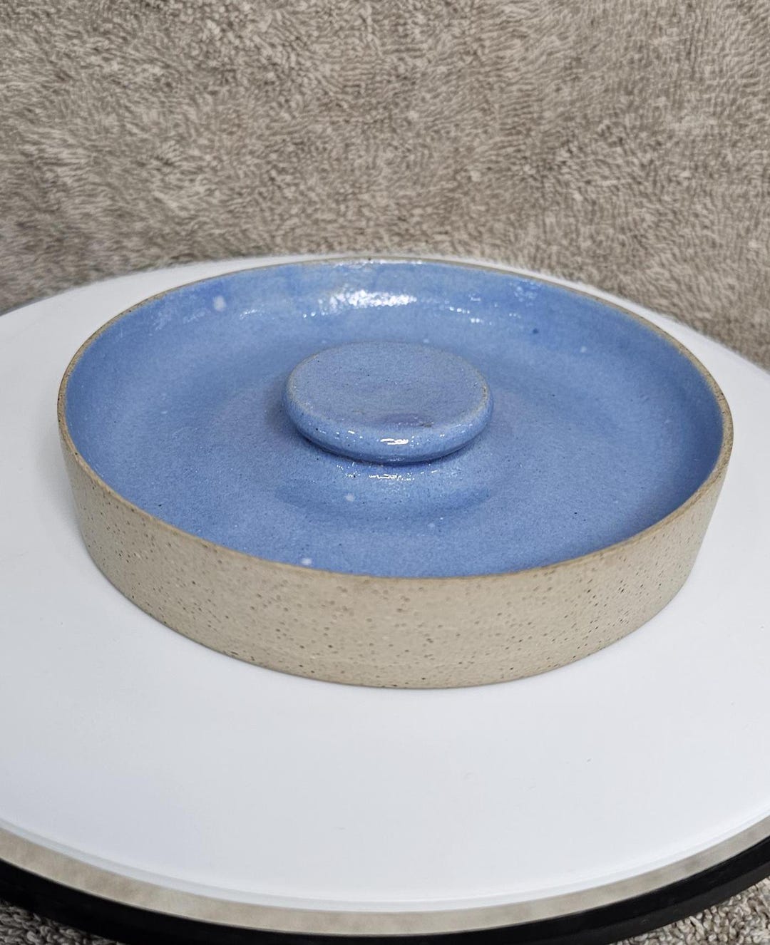 Vintage Blue Stoneware Crock Lid!! Very Nice Condition!! - Etsy