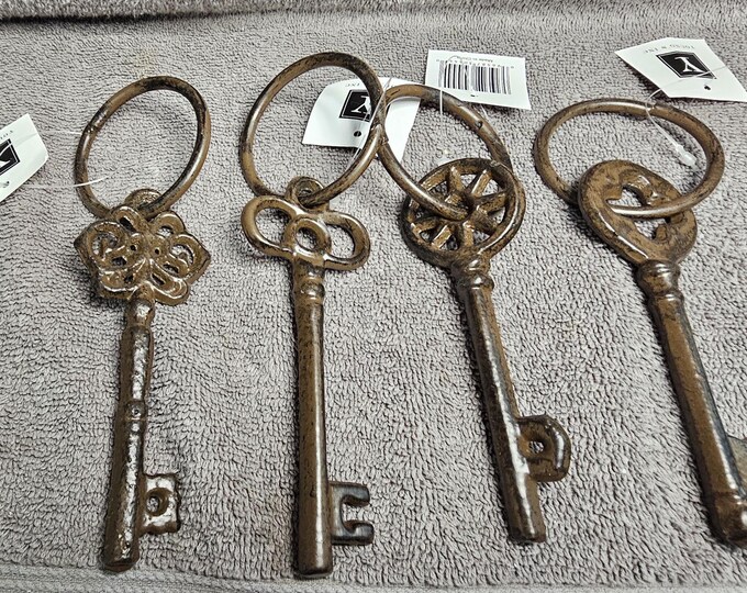 Vintage Style Brand New Cast Iron Large Skeleton Key Set for Decoration ...