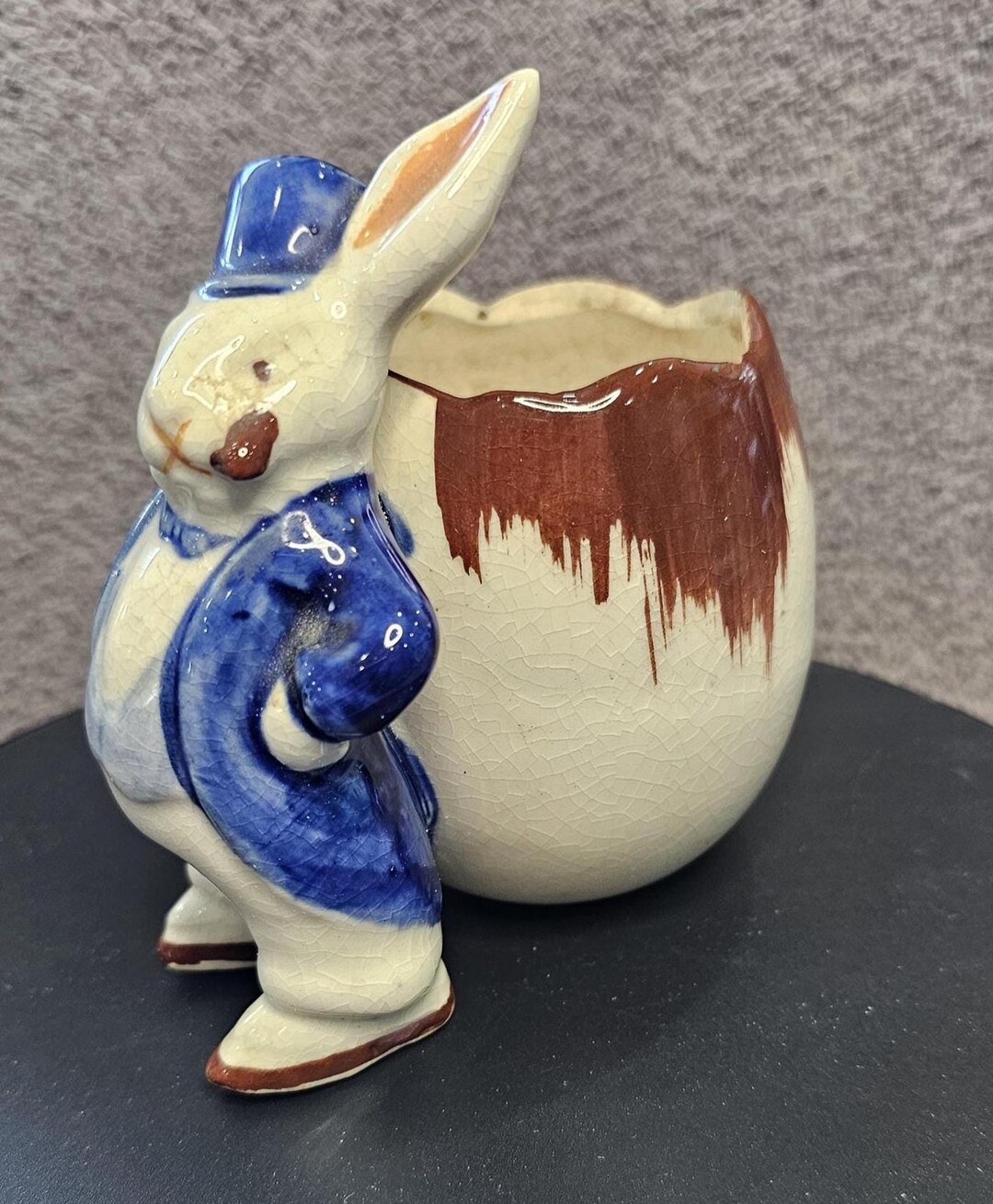 Vintage Made in Japan Ceramic Gentlemen Bunny / Rabbit Planter! Very ...