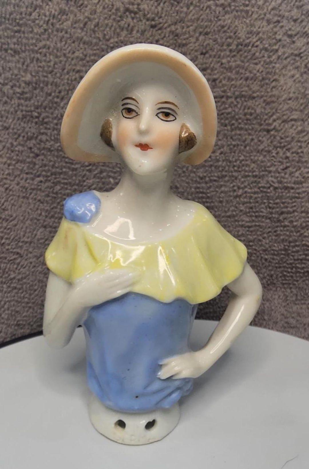 Vintage Antique 1930s German Flapper Girl Half Doll. Nice Condition!! 4 ...