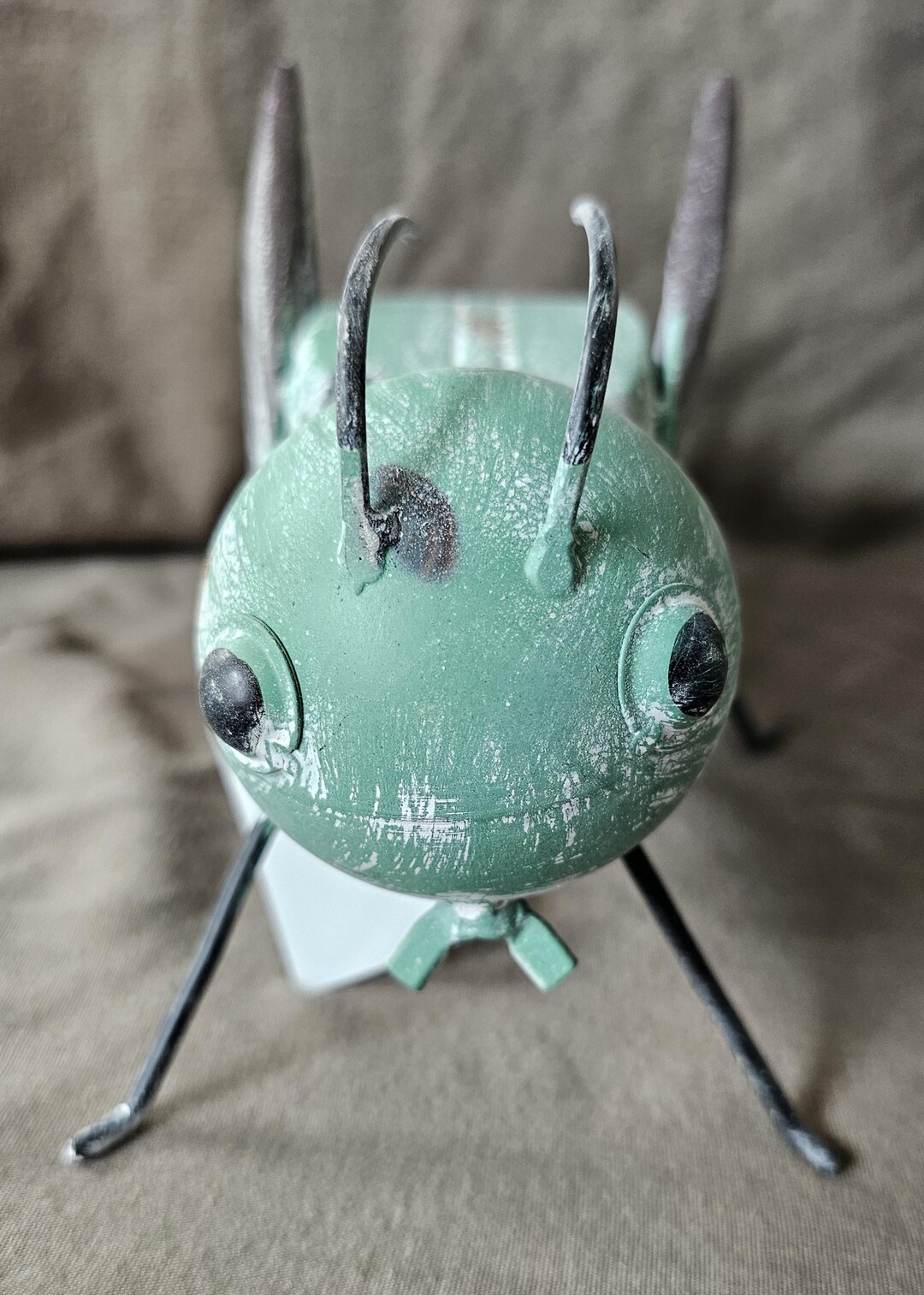 Brand New Large Vintage Style Light Green Garden Decor Tin Grasshopper ...