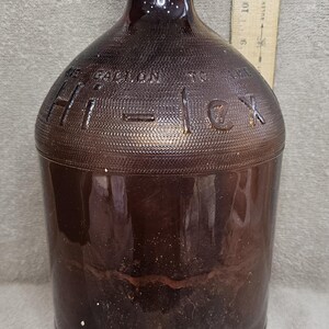 Vintage Brown Glass Hi-lex One Gallon Jug: Farmhouse Decor - Etsy