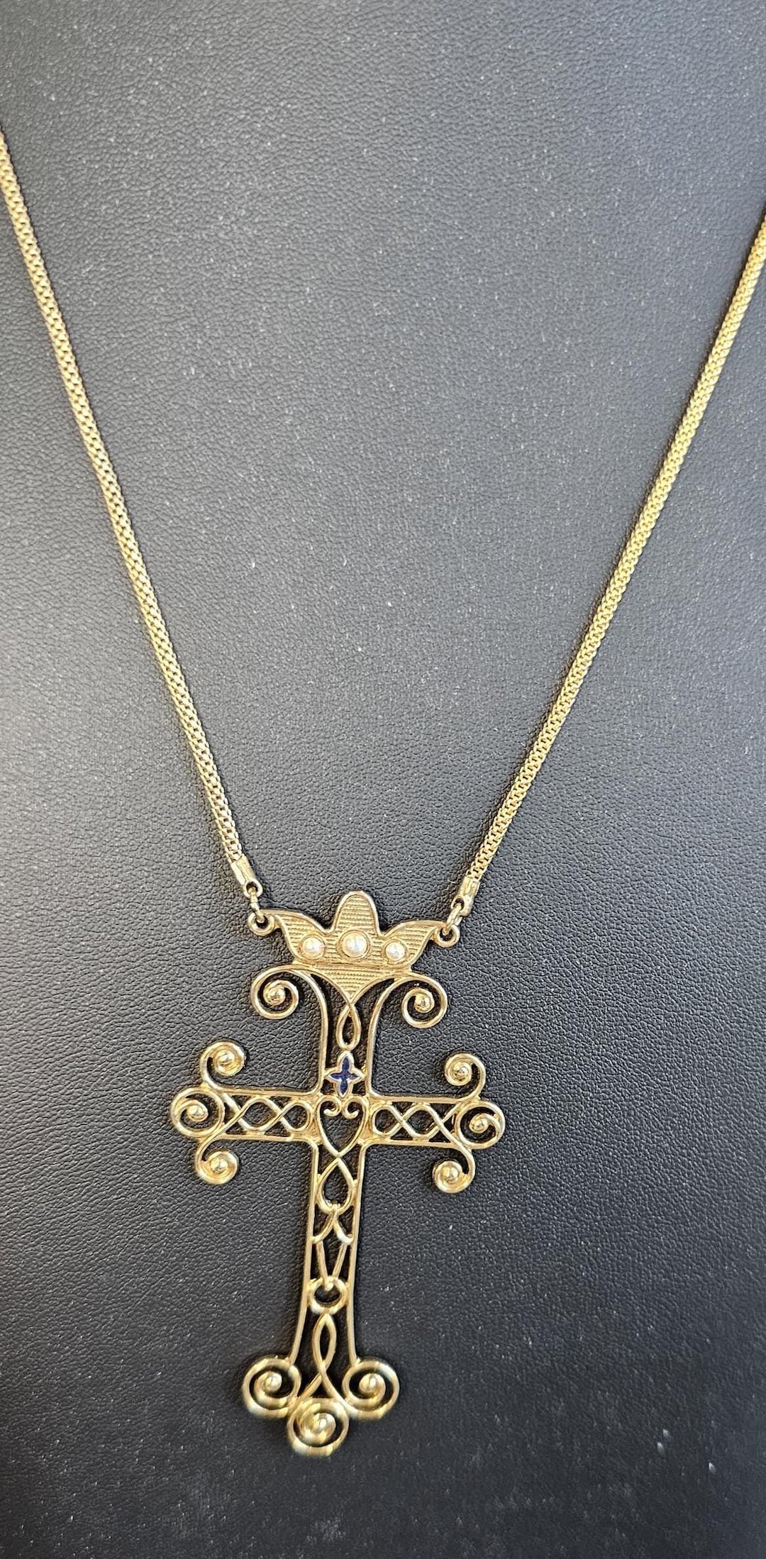 Vintage Sarah Coventry Gold Tone 1977 Limited Edition Cross Necklace ...