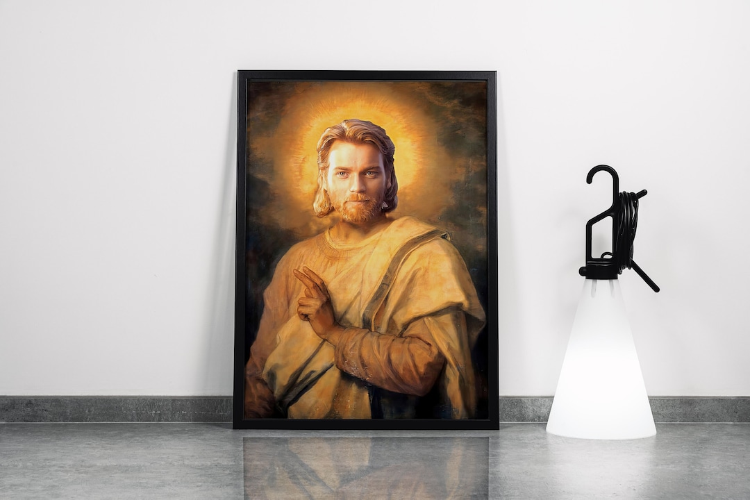 Ewan Mcgregor Jesus Oil Painting Style Digital Print Download Space ...
