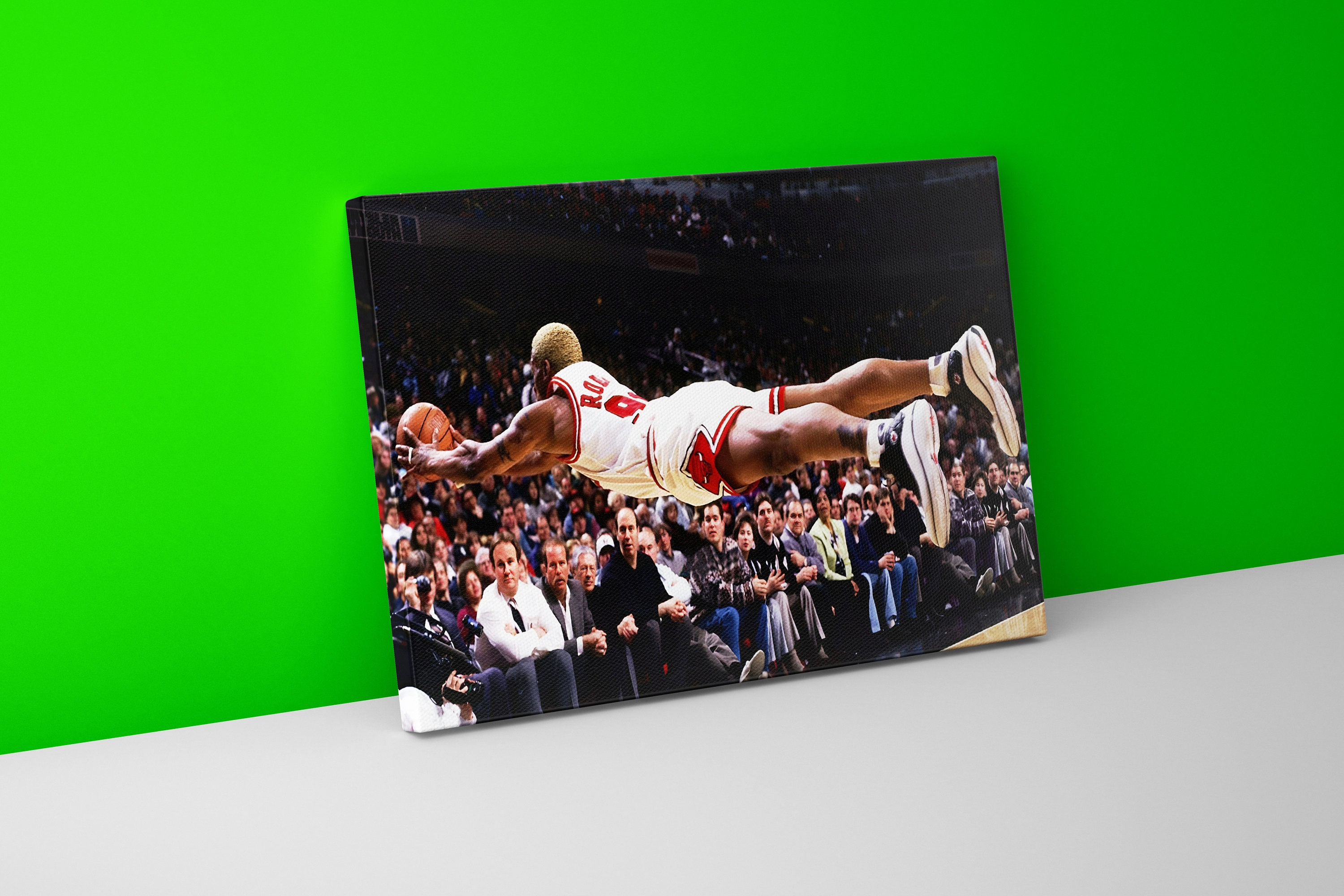 Fliegender Mann Dennis Rodman Leinwanddruck Leinwand fertig zum ...