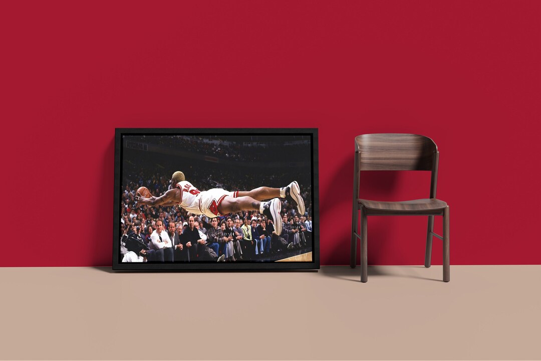 Fliegender Mann Dennis Rodman Leinwanddruck Leinwand fertig zum ...