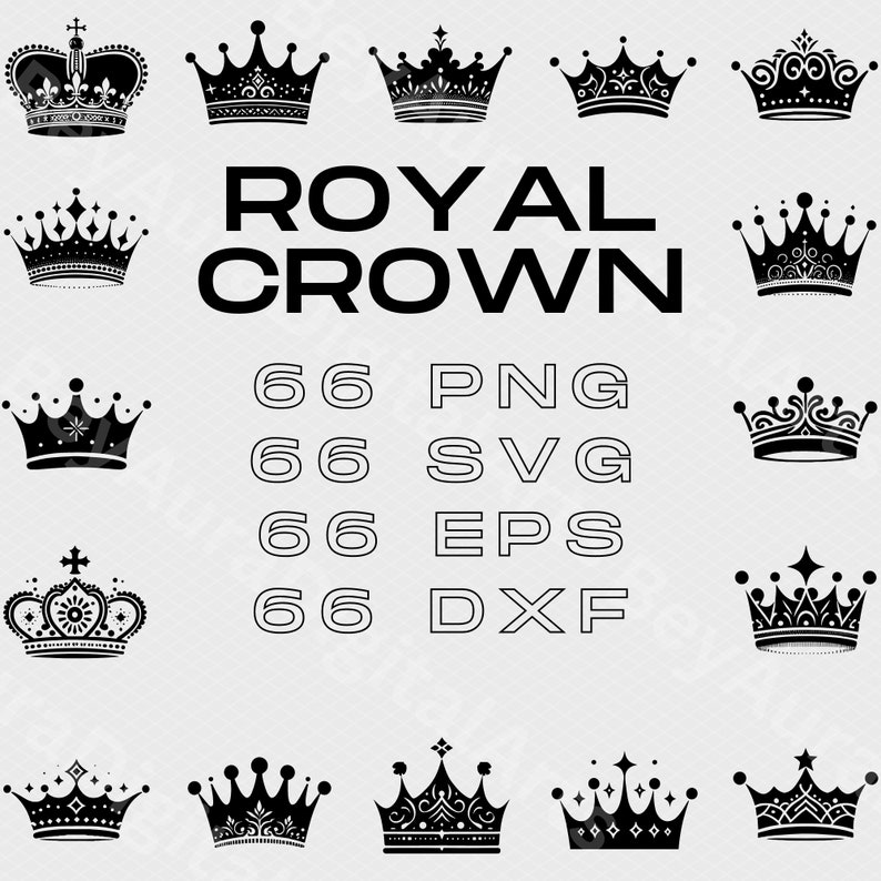 Royal Crown SVG File, Queen Crown PNG, King Crown Digital Download ...