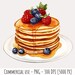 Pancakes Watercolor Clipart 1 PNG Fruit Raspberries Food Breakfast ...