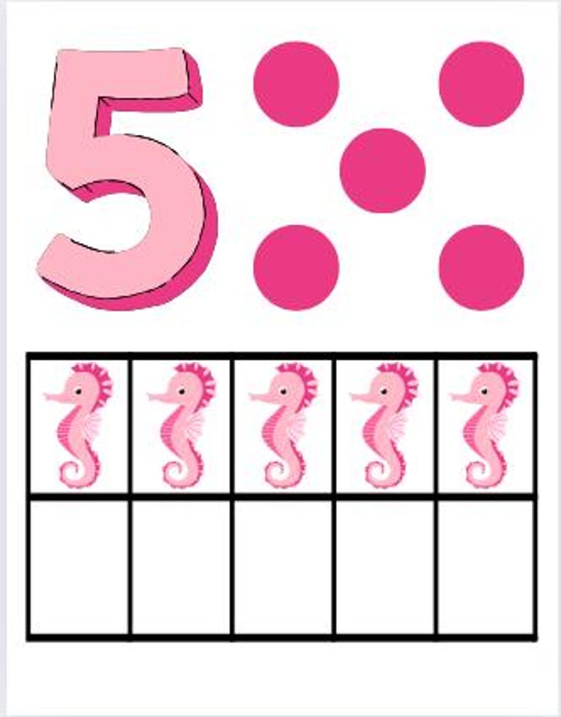 Ocean Themed Number Posters 1-10 - Etsy