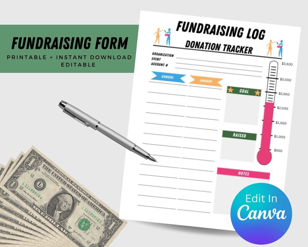 Fundraising Donation Tracker - Etsy
