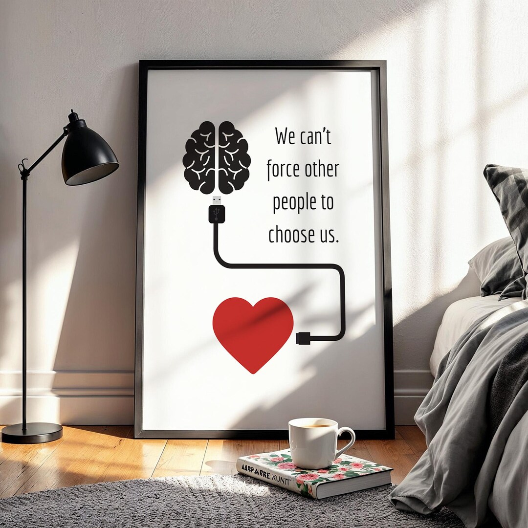Mental Health Quote Artwork. Inspirational Love and Logic Poster ...