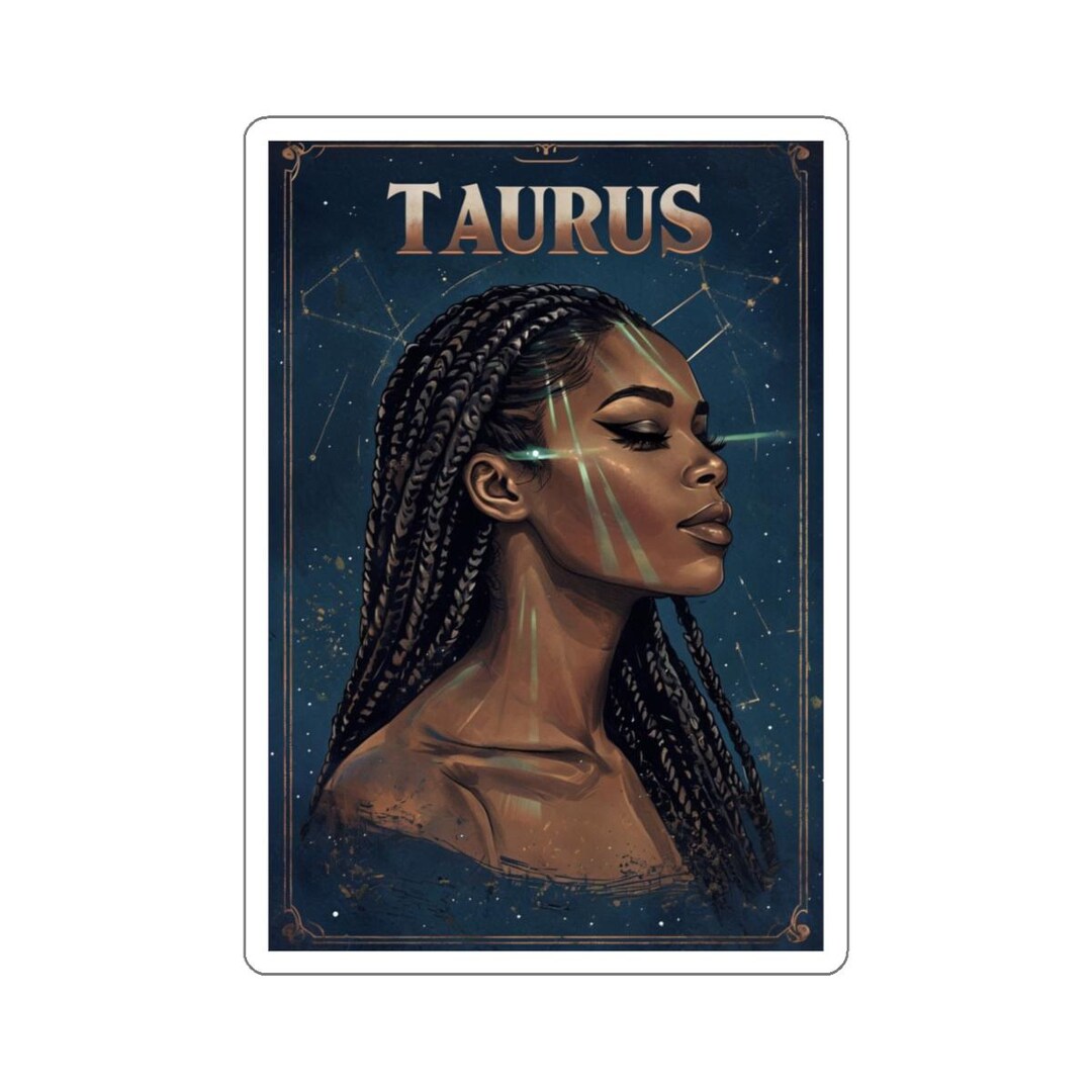 Taurus African American Woman Stickers, Zodiac Decals, Astrology Gift ...