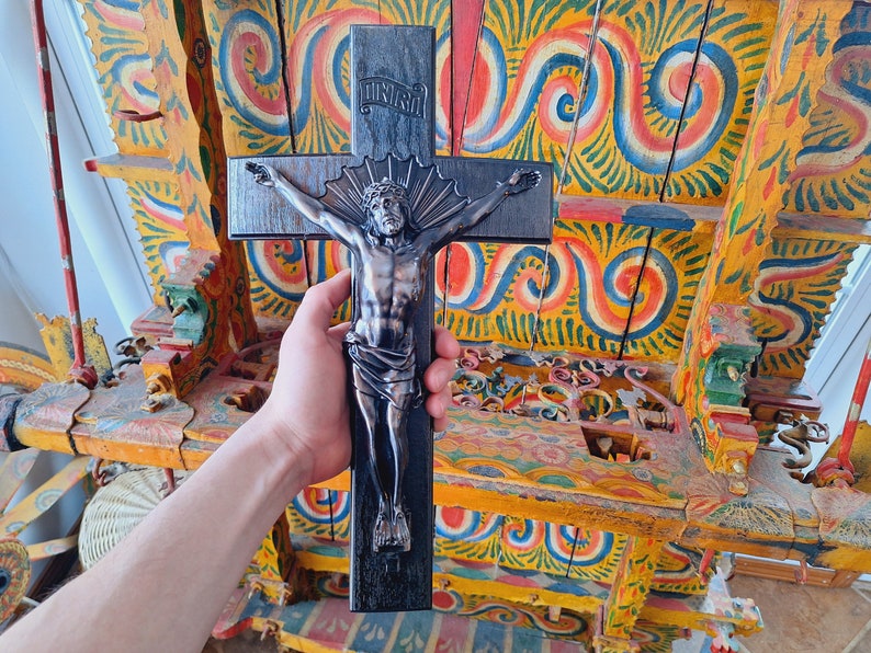 Large Vintage Casket Crucifix Memento Mori Funeral Home Antiques - Etsy