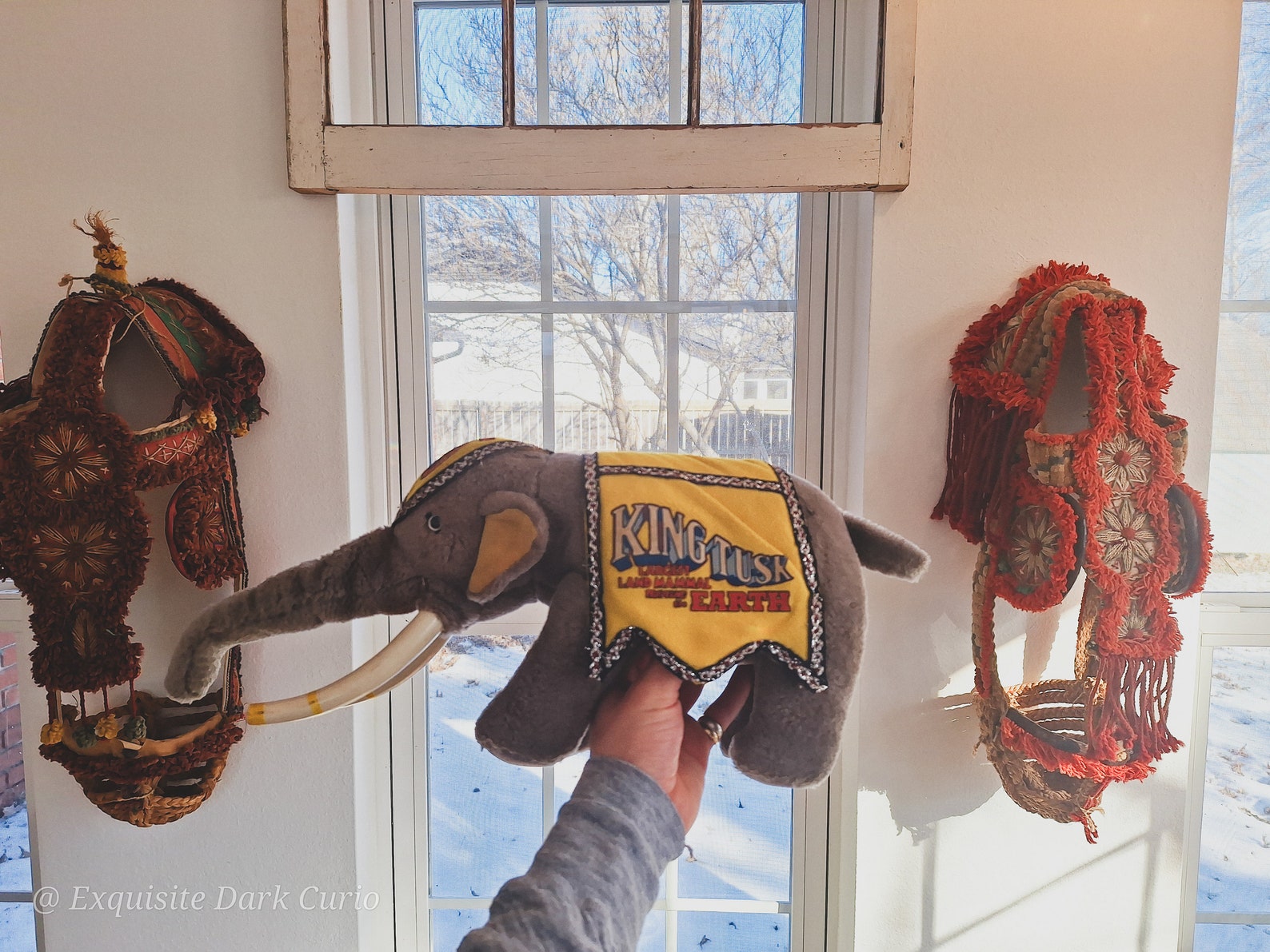 1987 King Tusk Elephant Circus Plush, Ringling Bros, Barnum & Baileys ...