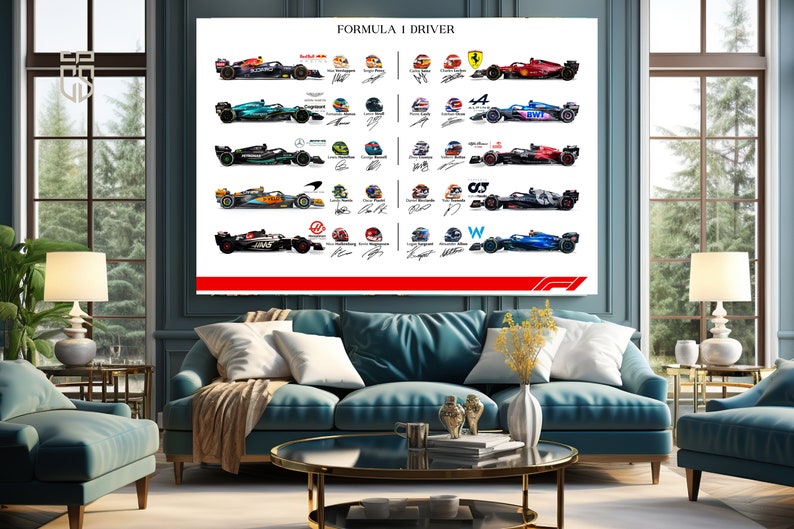 F1 World Champions Poster, Formula One Poster, F1 Wall Art, F1 World ...