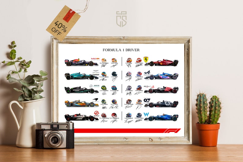 F1 World Champions Poster, Formula One Poster, F1 Wall Art, F1 World ...