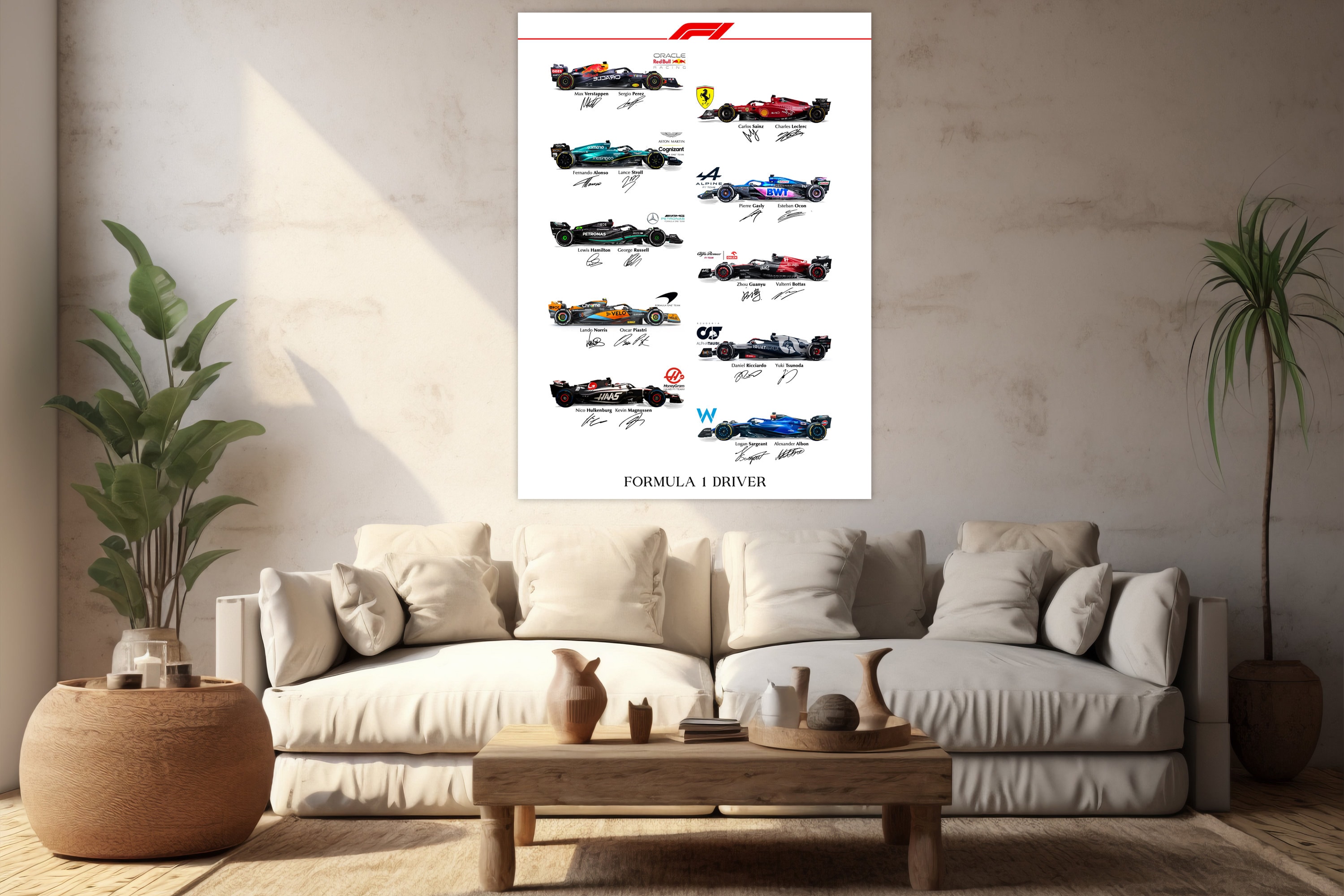 Formula 1 Driver Signature, F1 World Champions Poster, Formula One ...