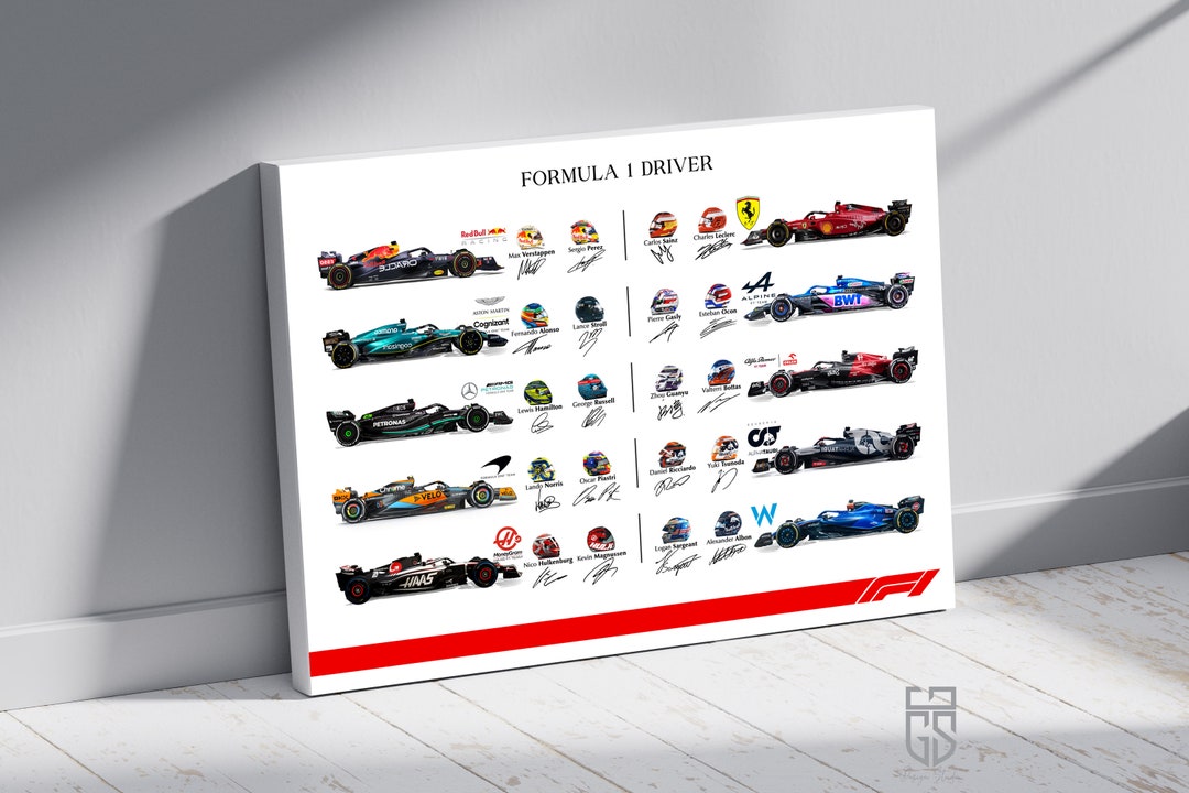 F1 World Champions Poster, Formula One Poster, F1 Wall Art, F1 World ...