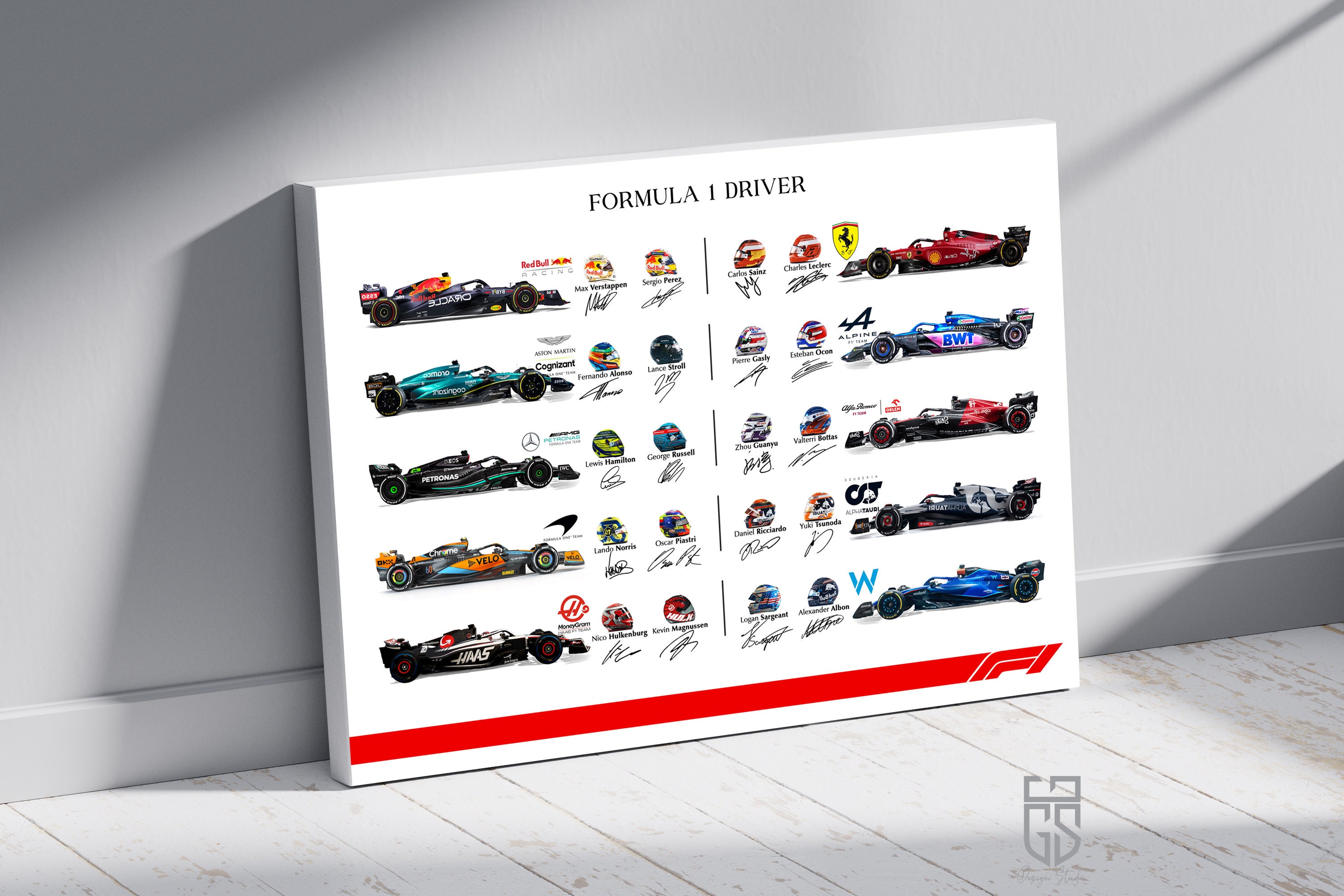 F1 World Champions Poster, Formula One Poster, F1 Wall Art, F1 World ...