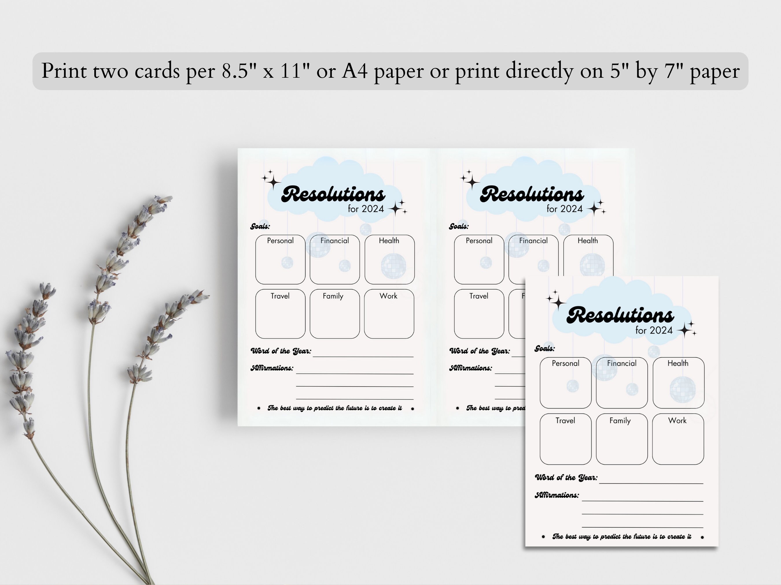 New Years Resolution 2024 Digital Vision Board, Instant Download ...