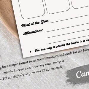 2024 New Year Vision Board Template, Goal Planner (digital Download) - Etsy