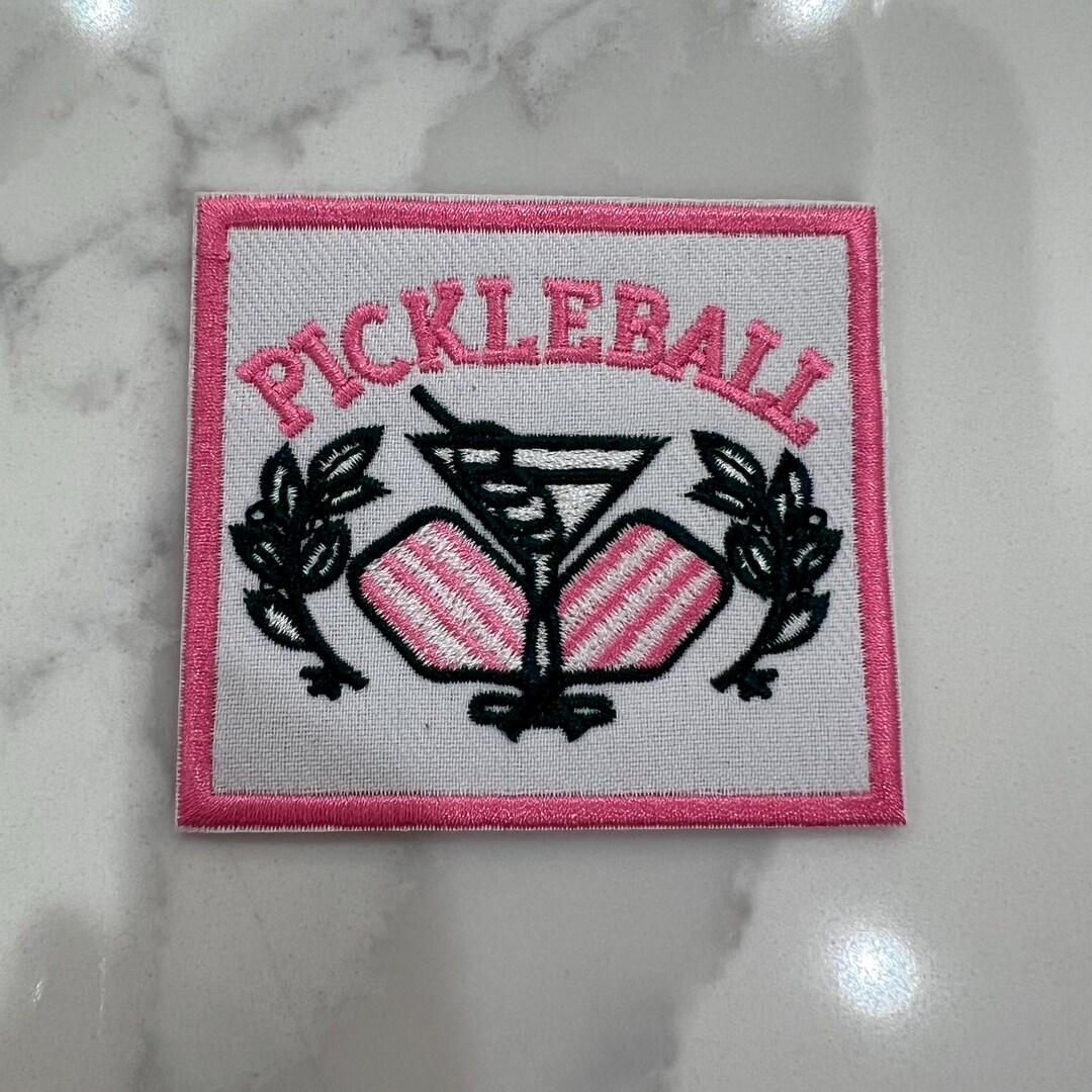 Pickleball Iron on Patch Embroidered Patch DIY Trendy Patch for Hats ...