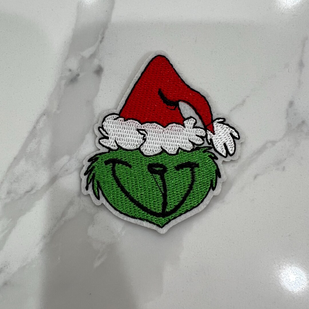 GRINCH Embroidered Iron on Patch Christmas Holiday Trendy Patch for ...