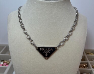 Reworked prada necklace Etsy