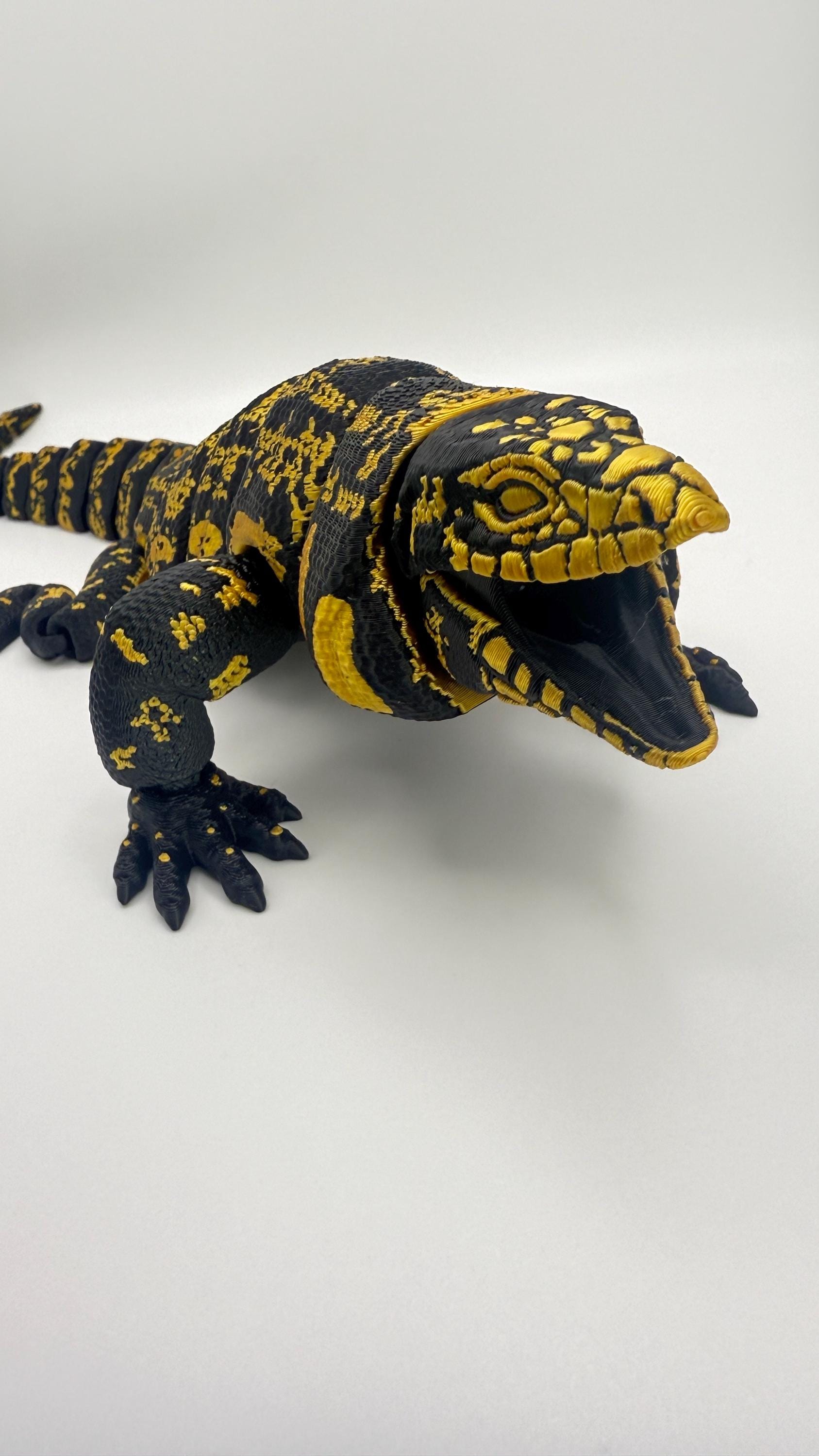 Flexible Realistic Tegu Monitor Lizard Poseable 3D Printed Articulated ...