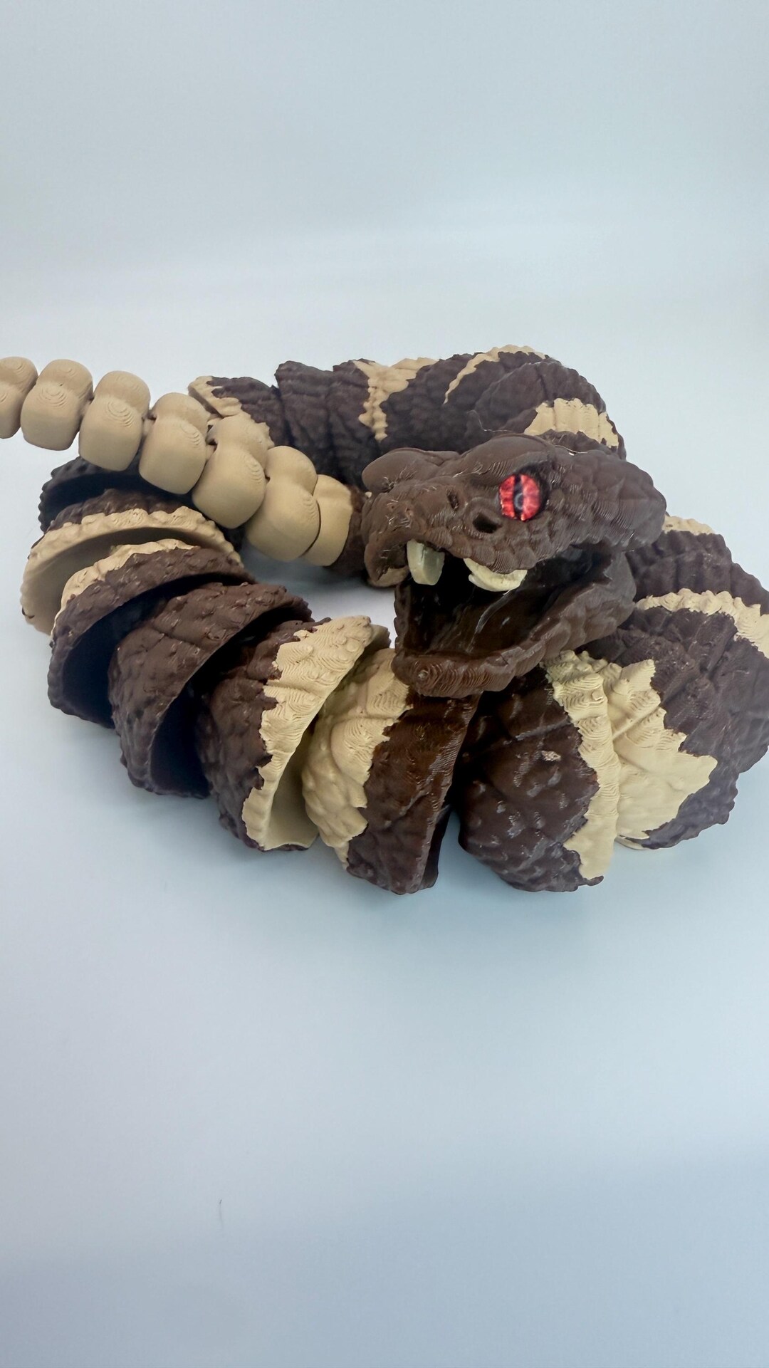 Flexible Realistic Rattlesnake Model | Poseable 3D Printed Articulated ...