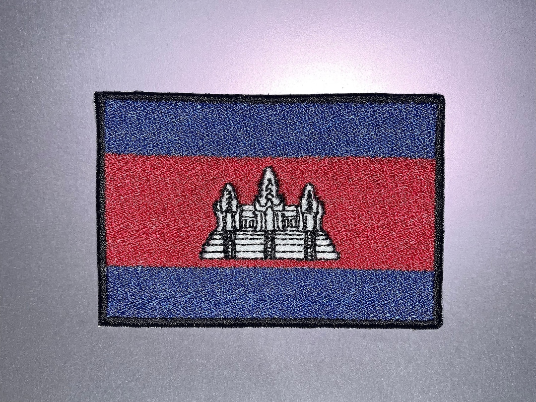 Cambodia Iron on Embroidered Flag - Etsy