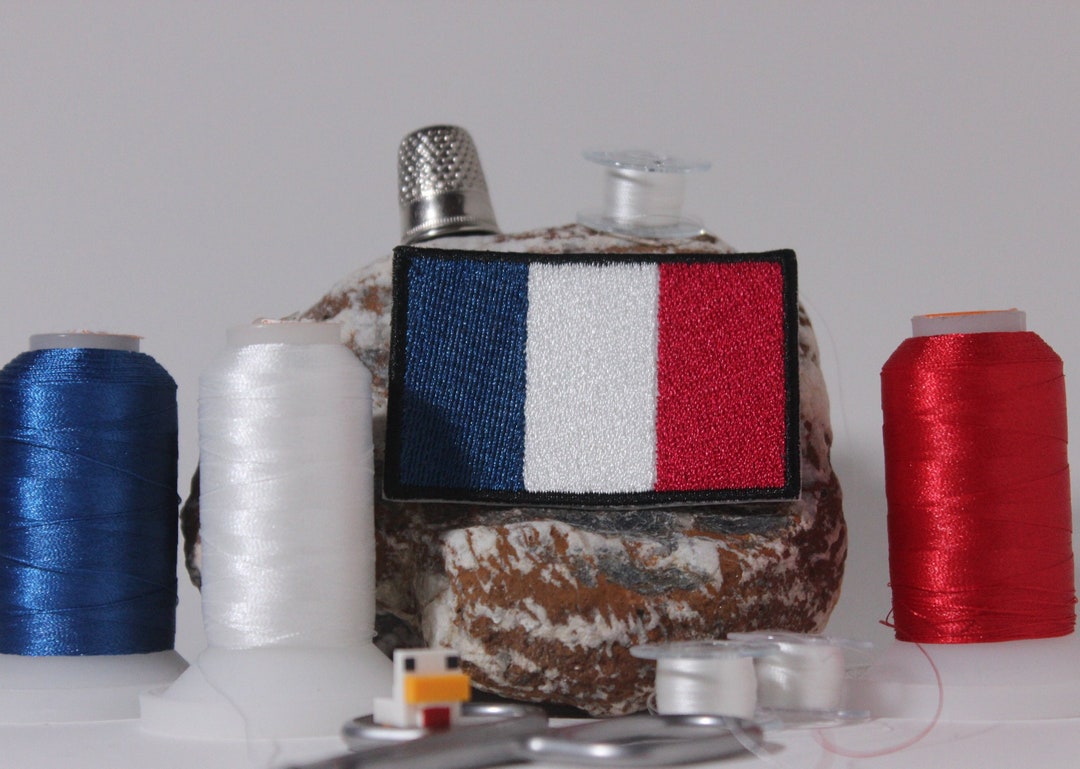 France Badge, Patch, Iron-on Embroidered French Flag - Etsy