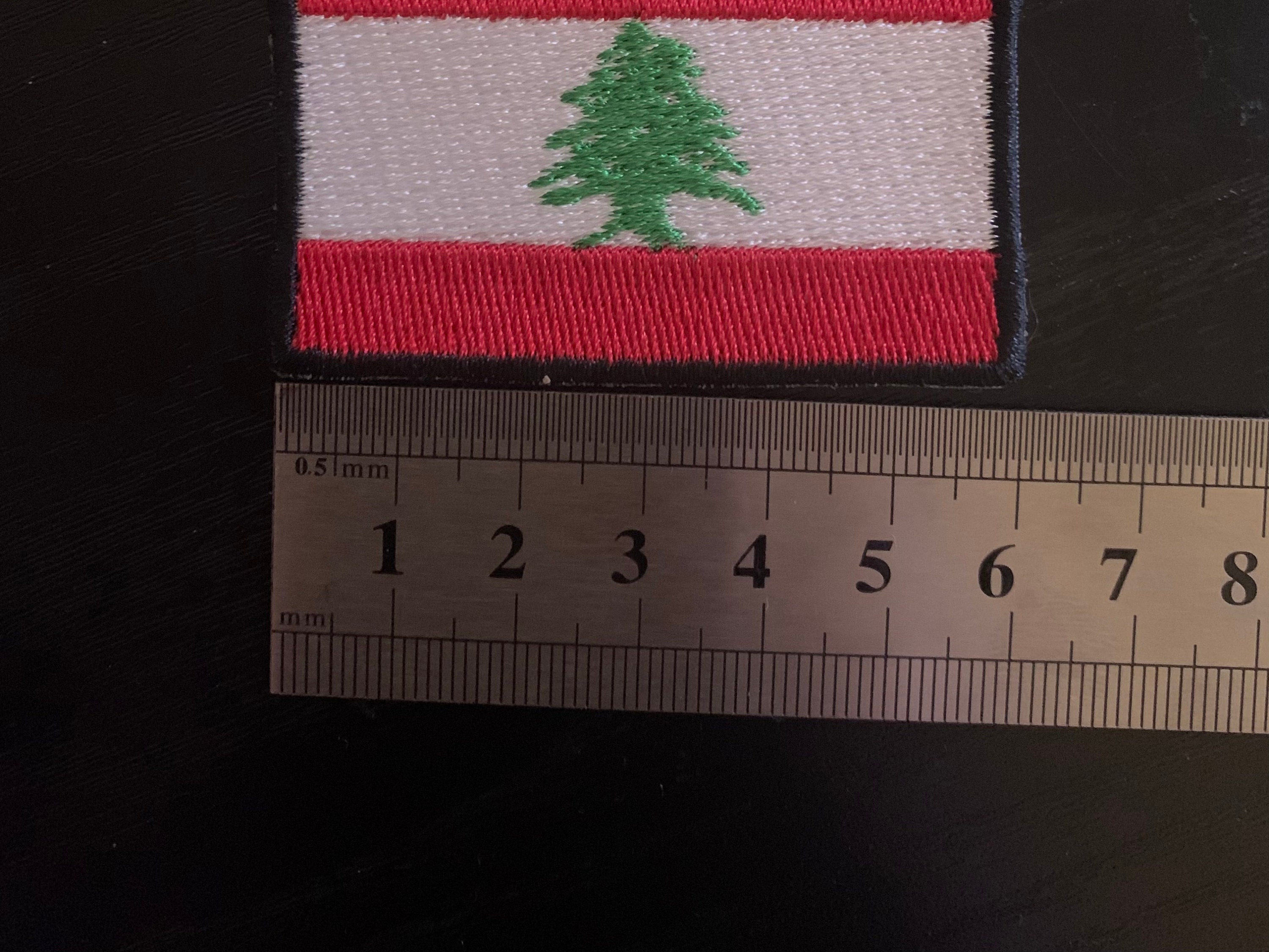 Lebanon Iron on Embroidery Flag - Etsy