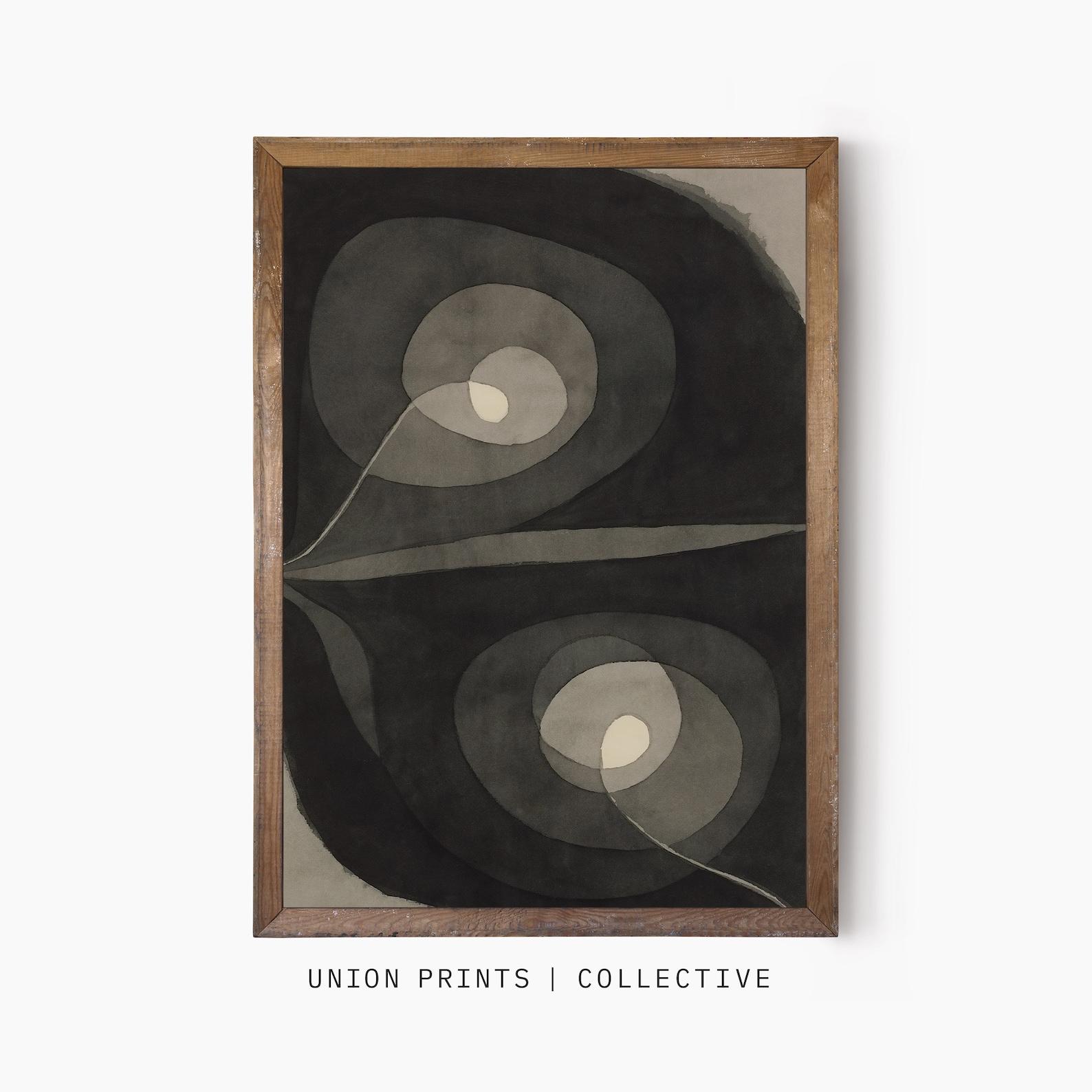 Mid Century Abstract Art Minimalist Watercolour Painting Neutral Wall ...