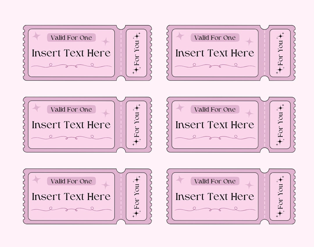 Editable Coupon Template Printable Coupon Book, Last Minute Gift ...