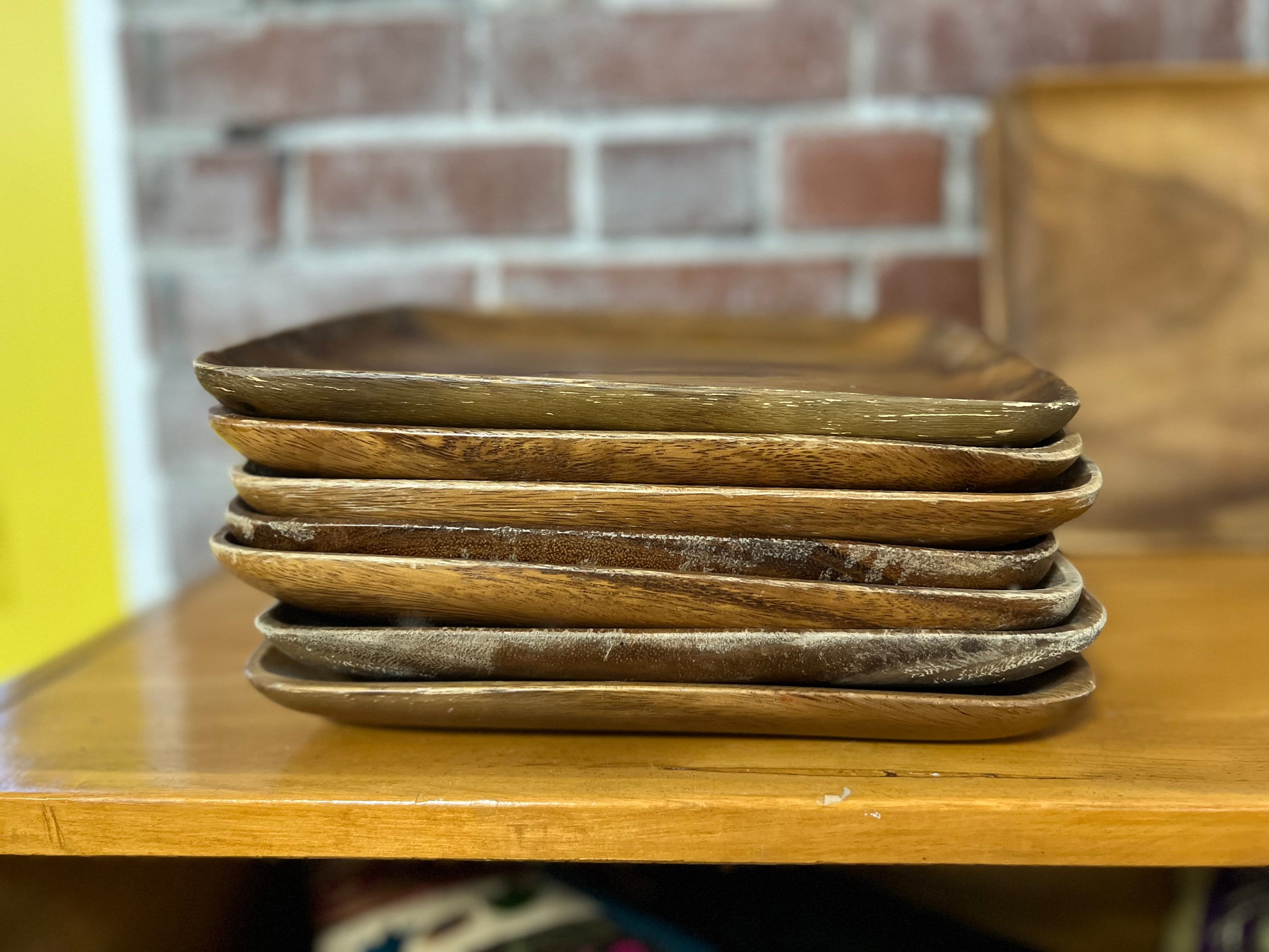 Wooden Square Plates - Etsy