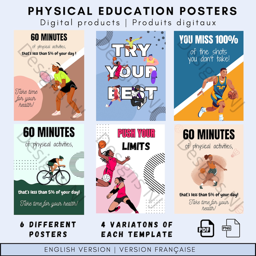 Physical Education Posters Gym Poster Health Poster Class Posters ...