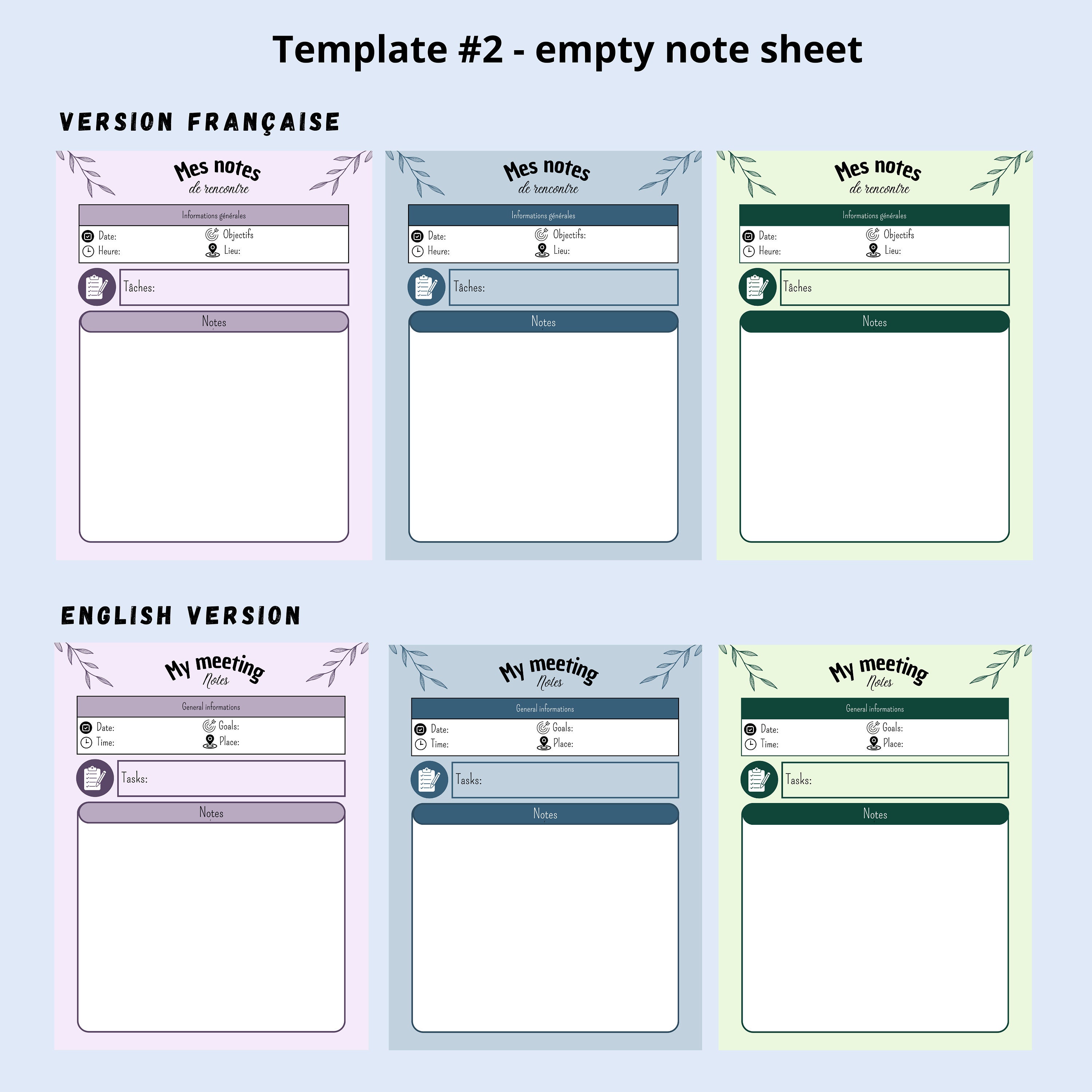 Meeting Notes Printable Note Meeting Note Good Notes Printable ...