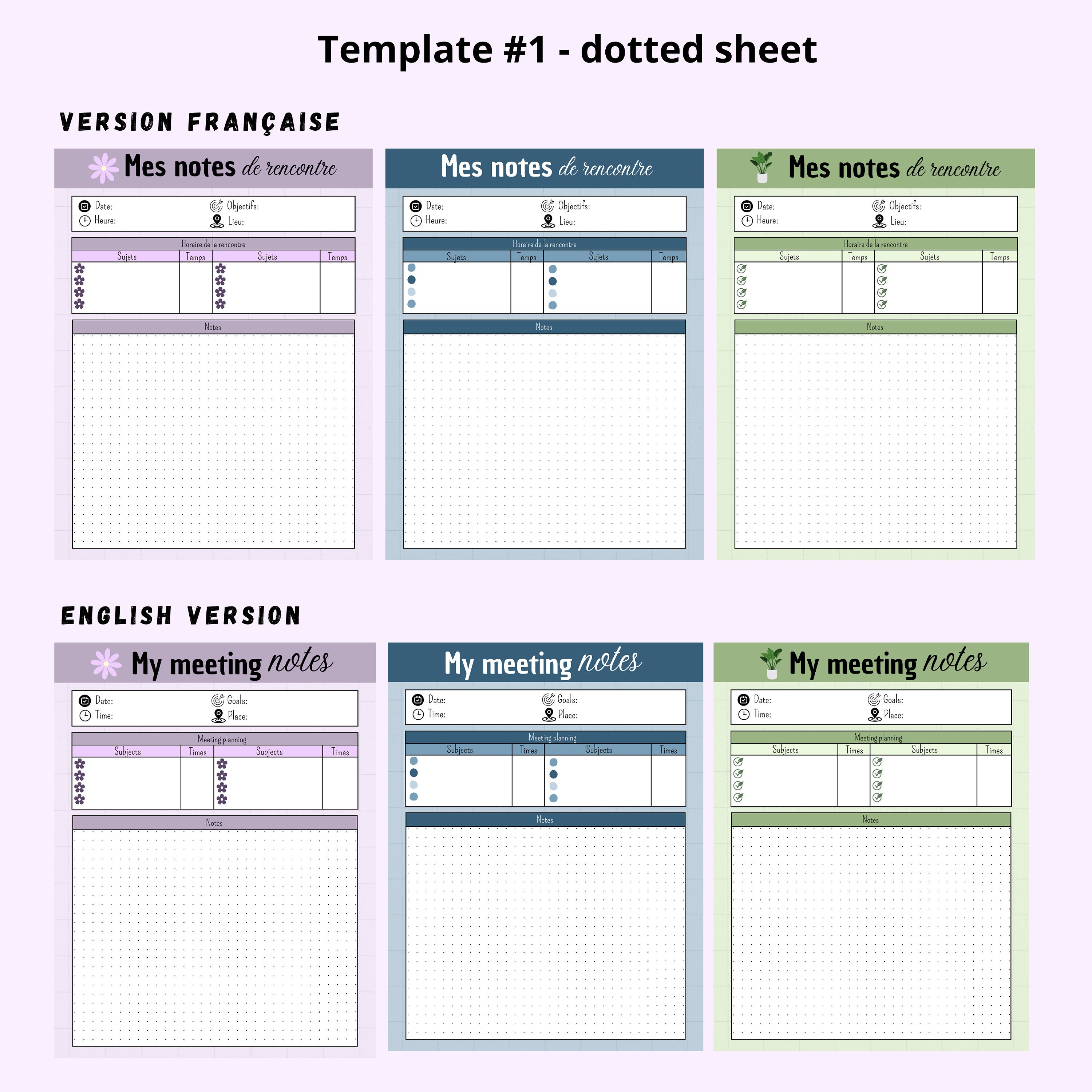 Meeting Notes Printable Note Meeting Note Good Notes Printable ...
