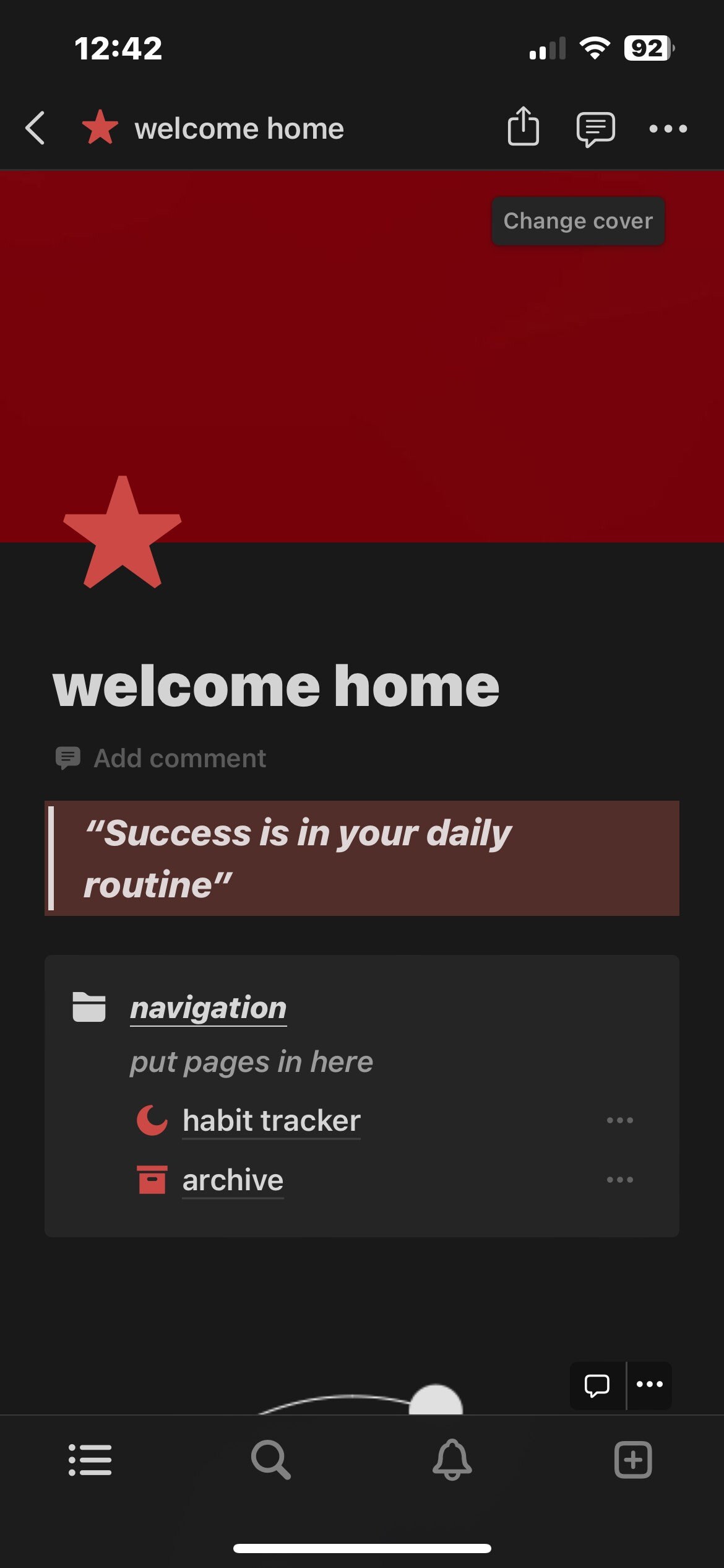 Pretty Red Aesthetic Notion Template With Habit Tracker - Etsy